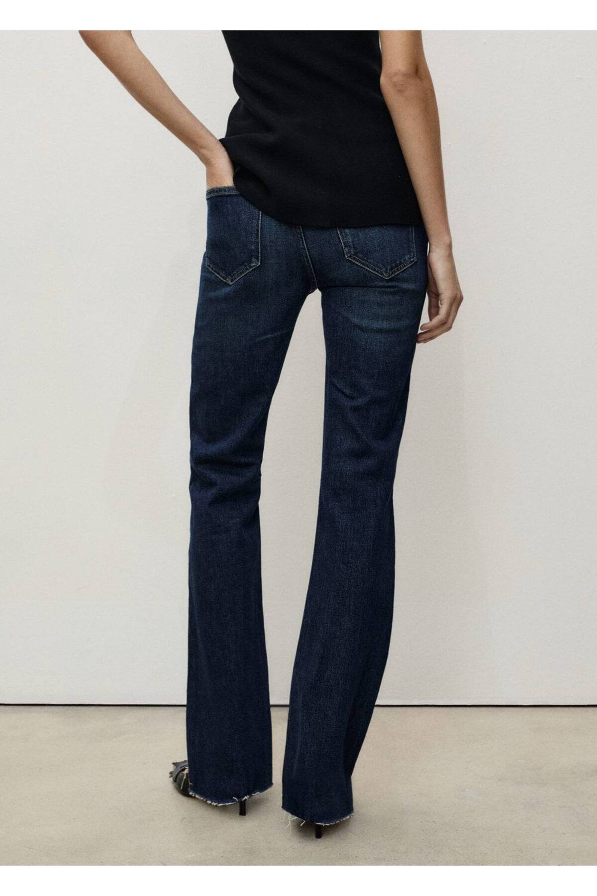 MANGO Fiona orta belli flare jean pantolon - Fiyatı, Yorumları