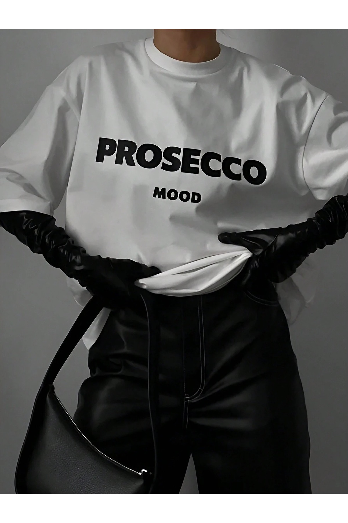 OVER HEAD Kadın Prosecco Mood Baskılı Oversize T-shirt - Fiyatı, Yorumları