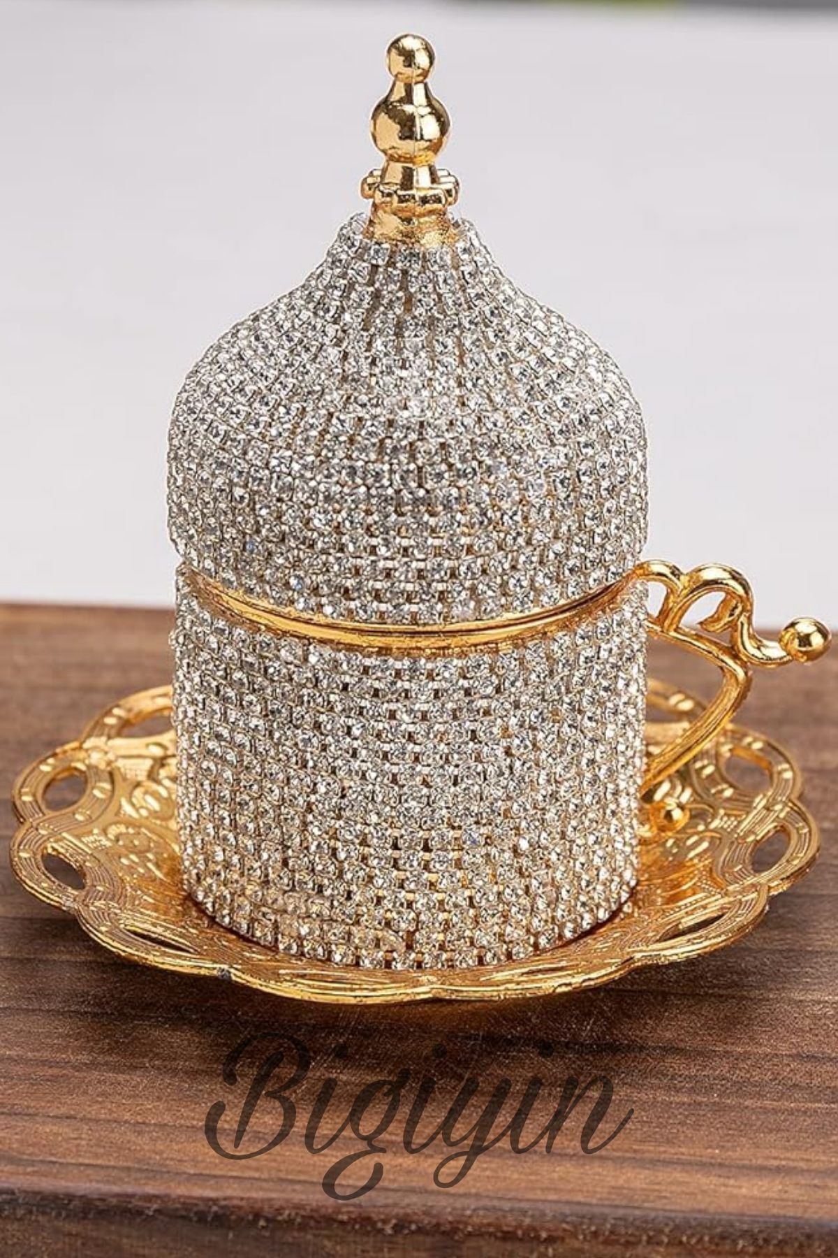 bigiyin 6'Lı Kahve Fincan Seti Kristal Taşlı Kahve Fincanı Espresso Set ...