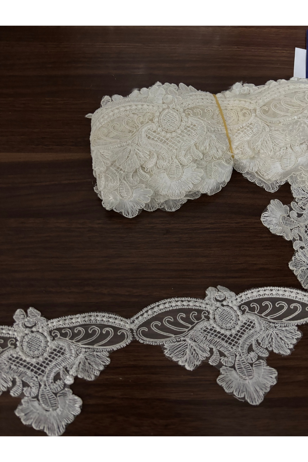 Butik Damaks Fransız dantel kanat desen 10 metre uzunluk imza tekstil ...