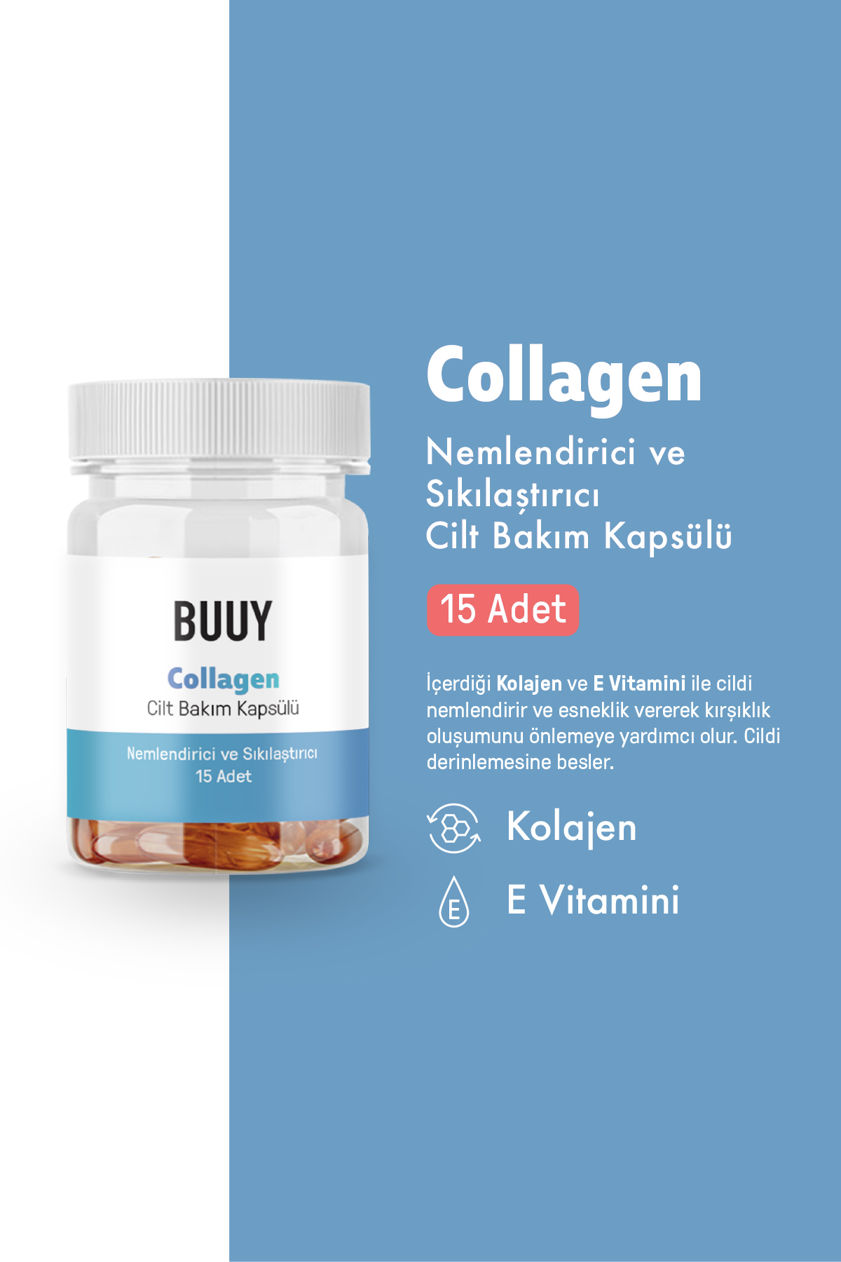 Buuy Collagen Nemlendirici ve Sıkılaştırıcı Cilt Bakım Kapsülü ( Soft ...