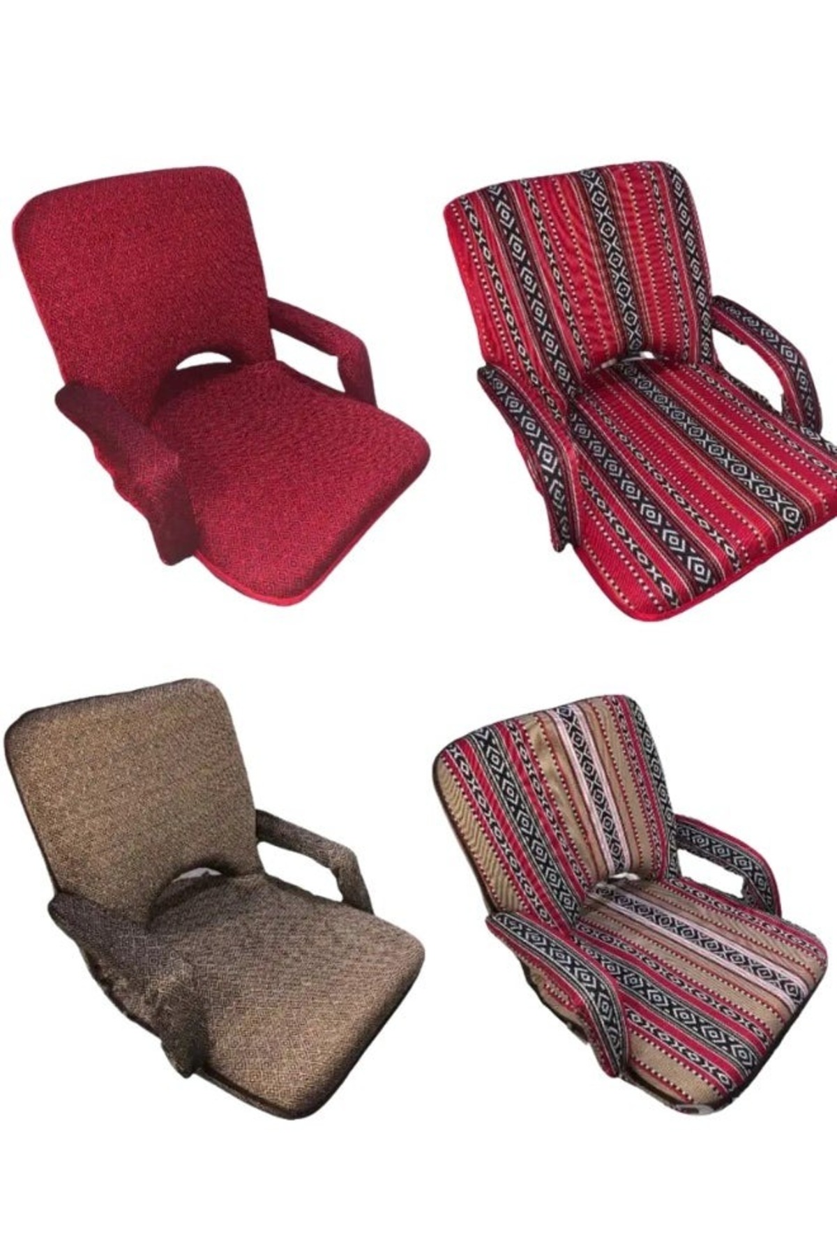 smart home Traditional Arabic Chair Set of 4 Folding Chairs with Fully ...