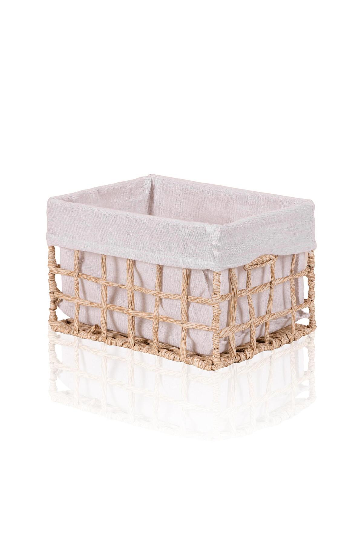 The Mia Braid Hasır Organizer Sepet Naturel 26x18x16 cm - Fiyatı, Yorumları