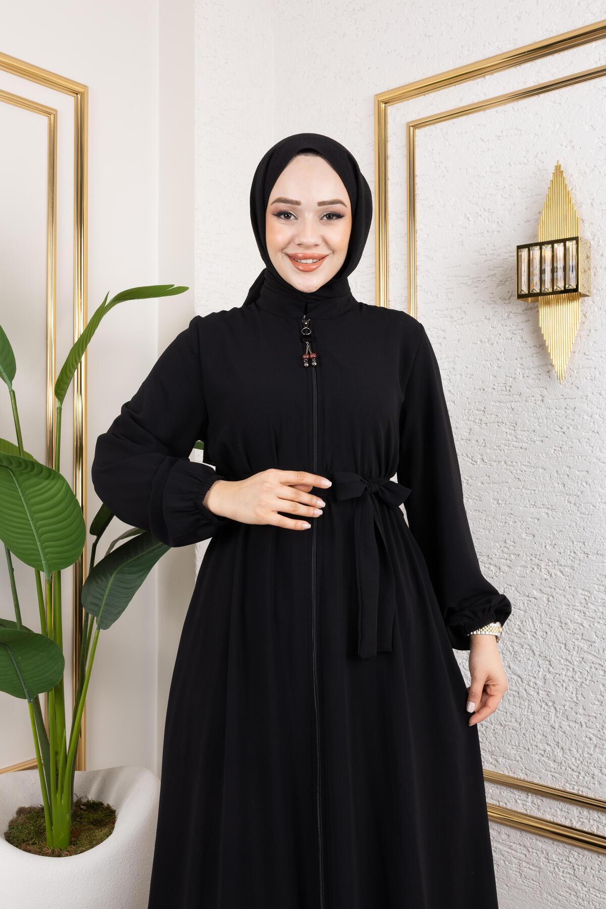 HARMAN BUTİK KADIN MEVLANA MODEL RABİA KREP FERACE - Fiyatı, Yorumları