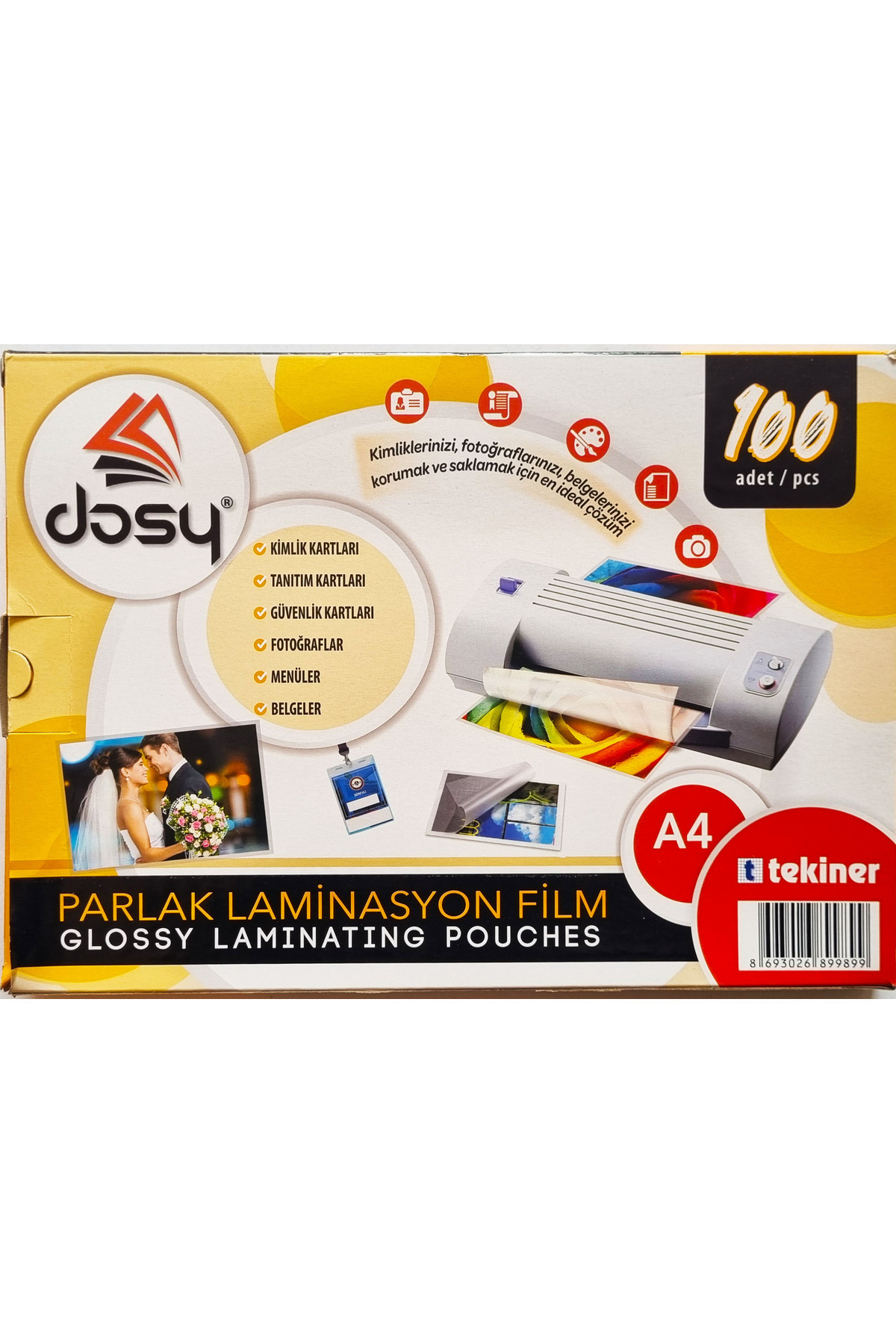 Modellino 100'lü Parlak Laminasyon Filmi Dosy A4 125mic - Fiyatı, Yorumları