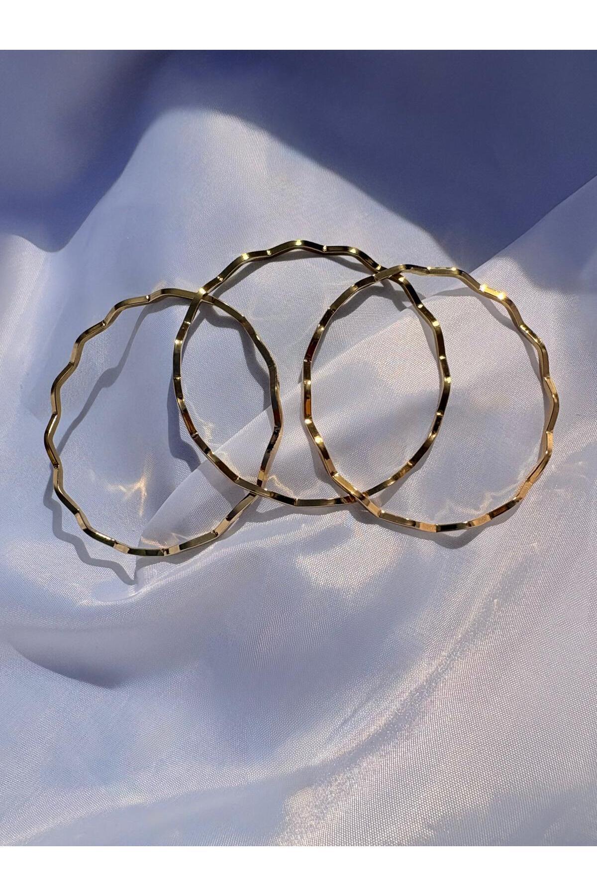 STEEL Zigzag Model Gold Renk Ajda Bileklik-Adet Olarak Satılmaktadır ...