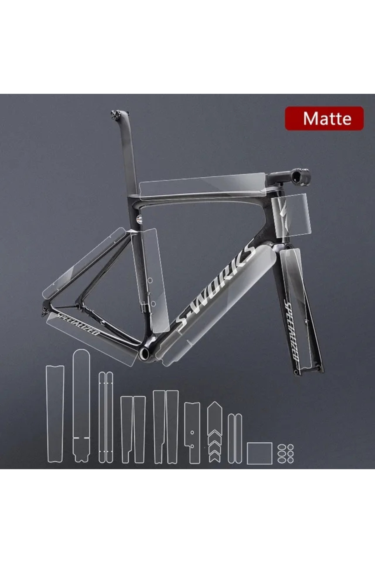 Choice Road Matte Road Bike Frame Decal Clear Scratch-Resistant ...