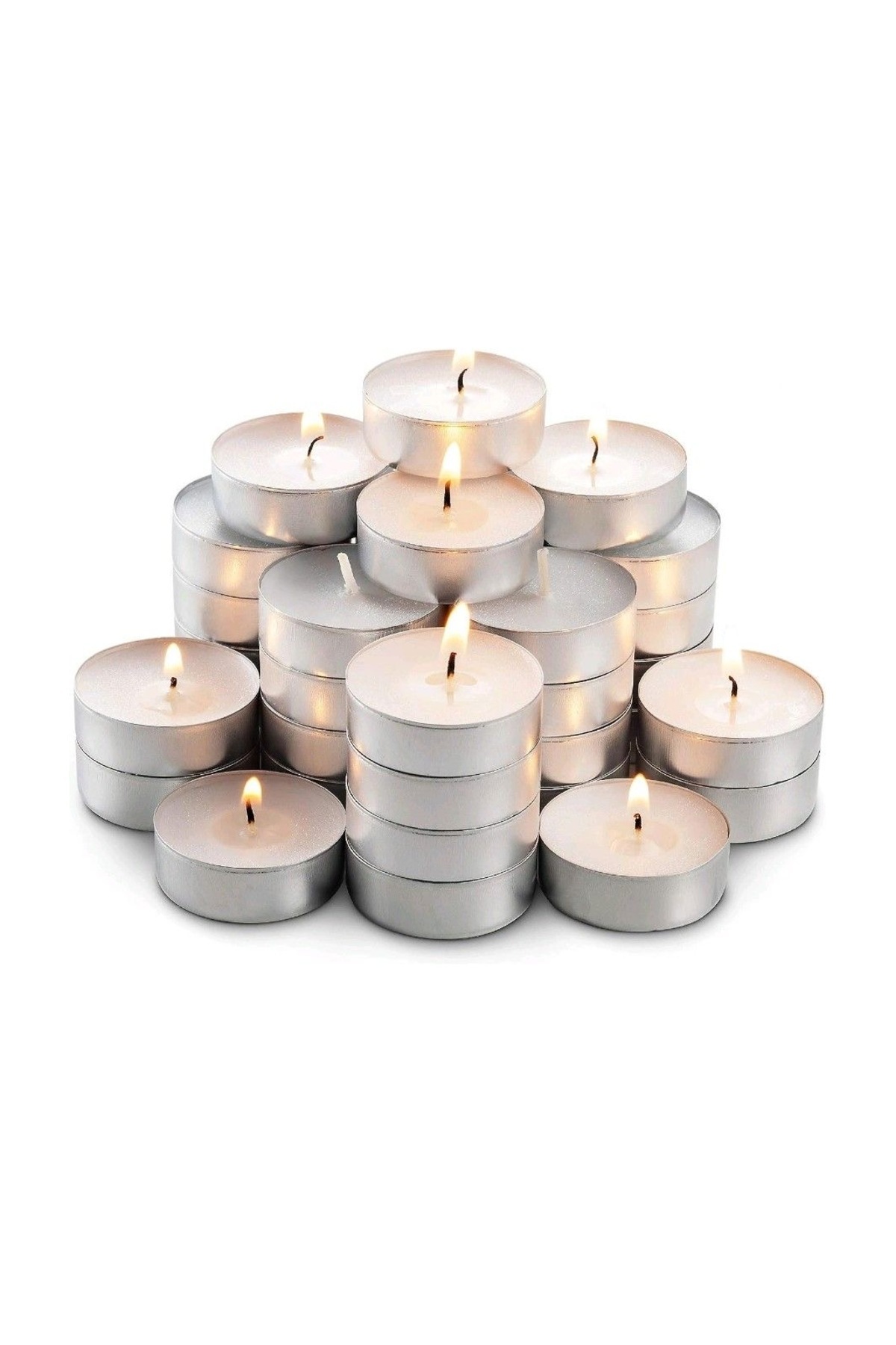 mumbi Tealight Mum 50'li / 2-2,5 Saat Yanar / Buhurdanlık / Candles ...
