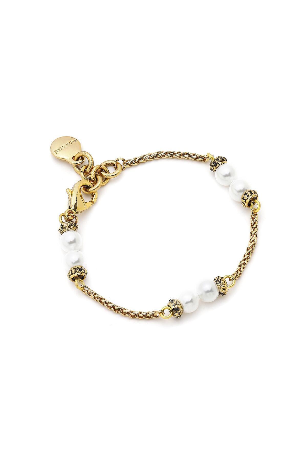 Mon Reve Perla Altın Kaplama İnci Zincir Bilezik - Fiyatı, Yorumları