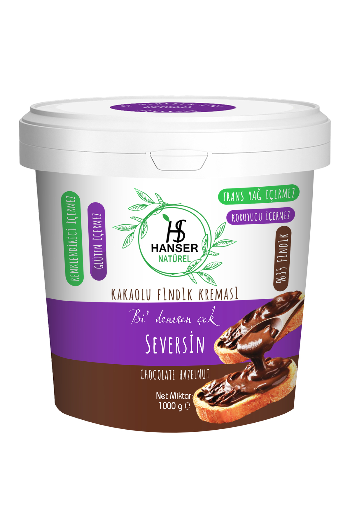 Hanser Seversin Kakaolu Fındık Kreması 1 Kg - Fiyatı, Yorumları