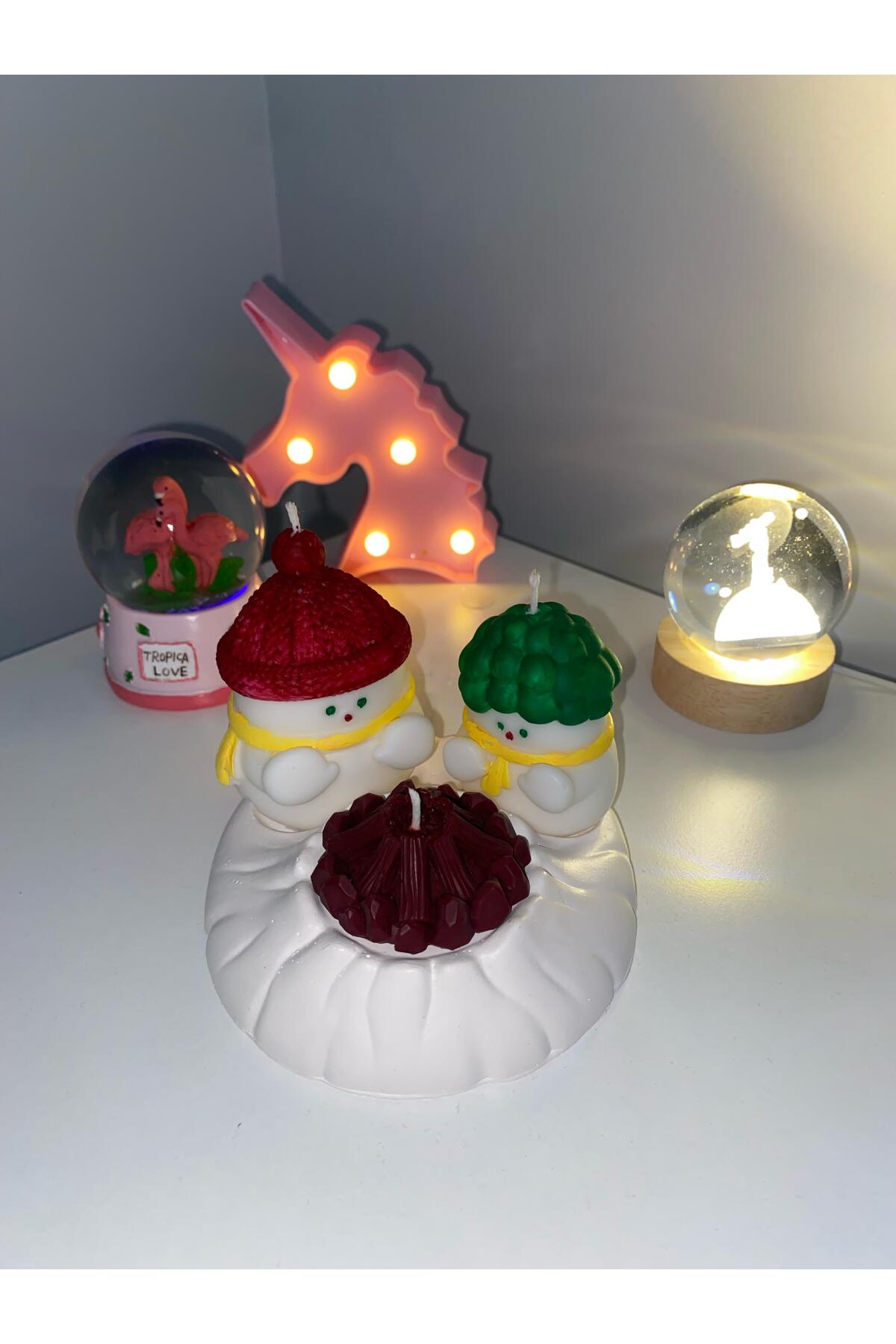 Petra Candle Ateş Başında Isınan Kardan Adam Set | Vanilya kokulu ...