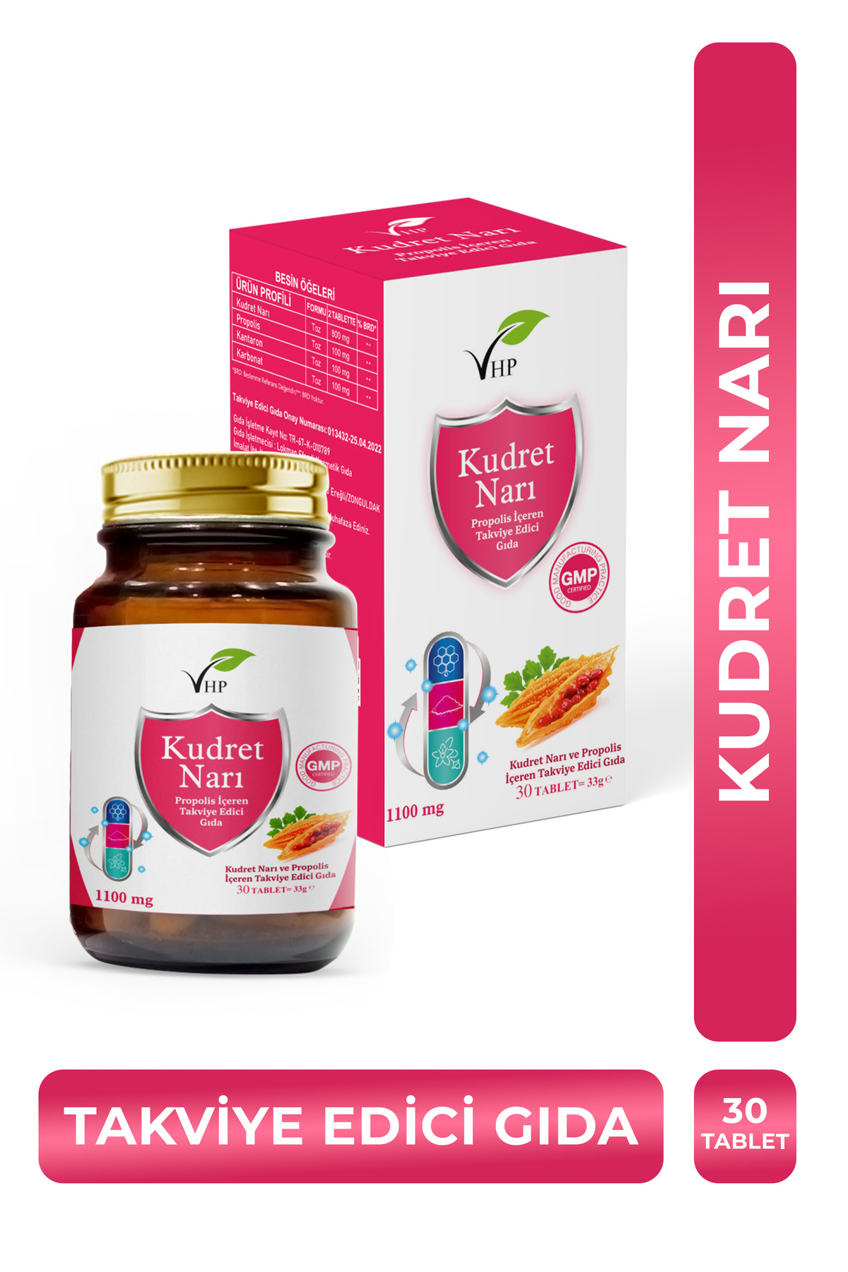 VHP Kudret Narı Ve Propolis 30 Tablet - Fiyatı, Yorumları