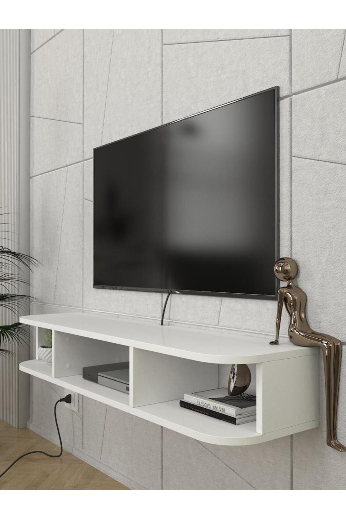 Dekorister Bask Tv Sehpası Beyaz 120 Cm - Fiyatı, Yorumları