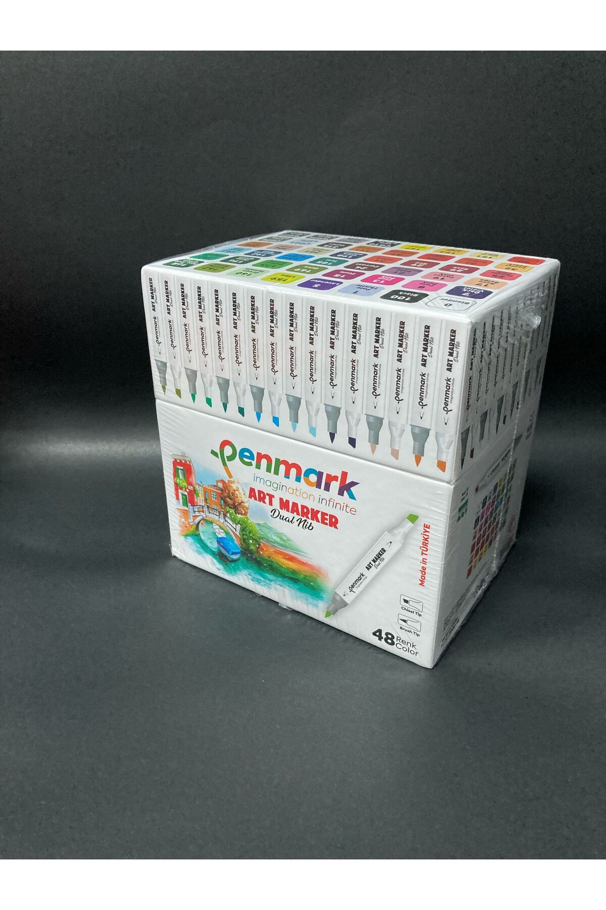 penmark Çift Taraflı Uçlu Marker Keçeli Kalem 48 Renk A kalite-1.KALİTE ...