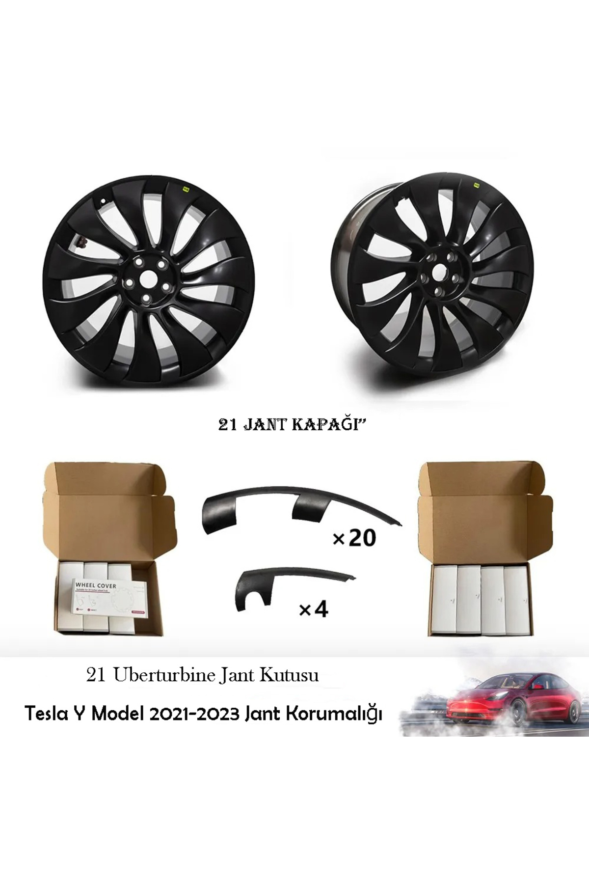 Monozone 21 İnç Tesla Y Model Jant Kapağı Korumalığı Jant Yama ...