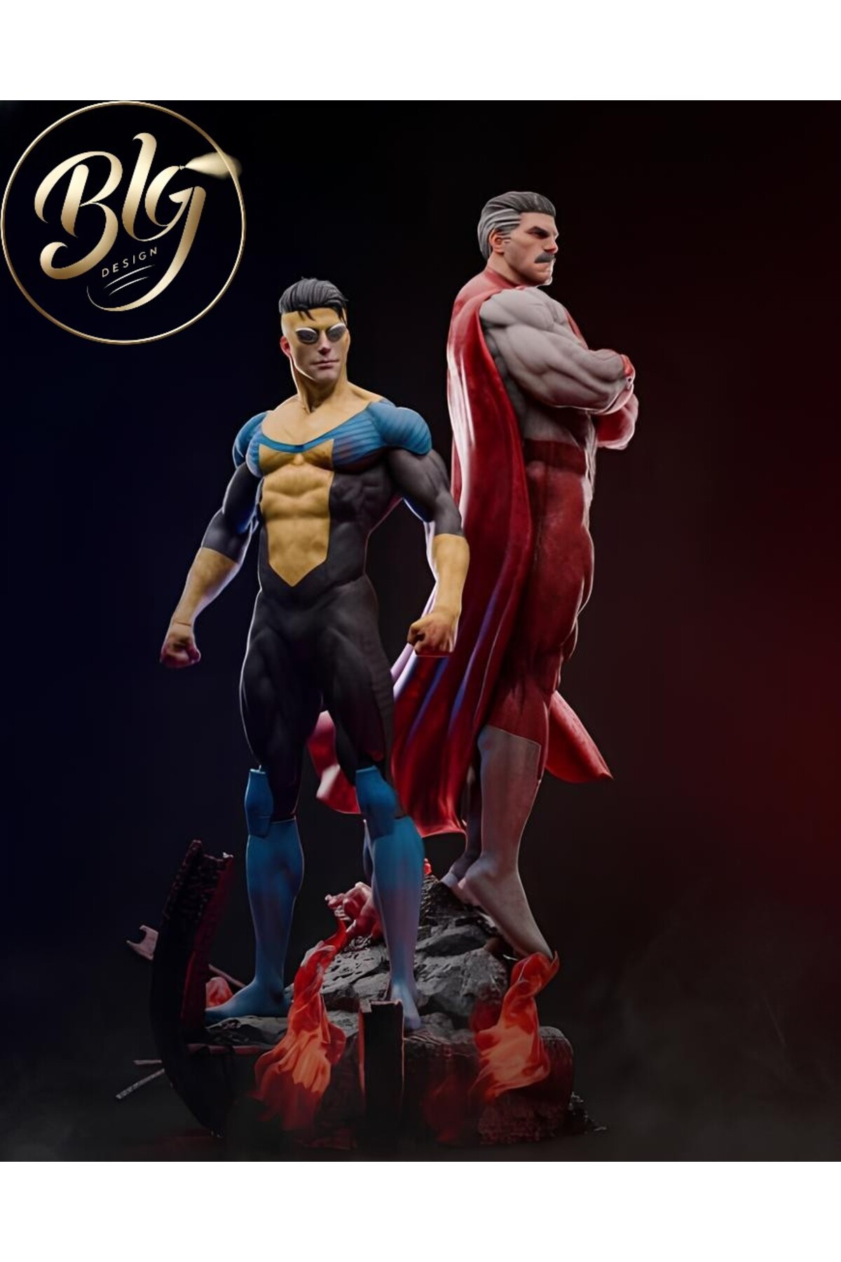 BLG3DFIGURE Omni-Man and Invincible-Omni-Man and Invincible ...