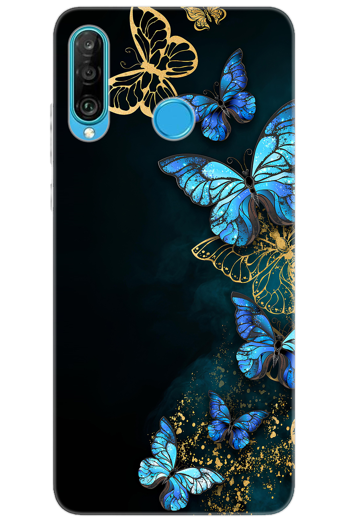Ceppare Huawei P30 Lite (MAR-LX1A) Uyumlu Kılıf Desen Baskılı Silikon ...