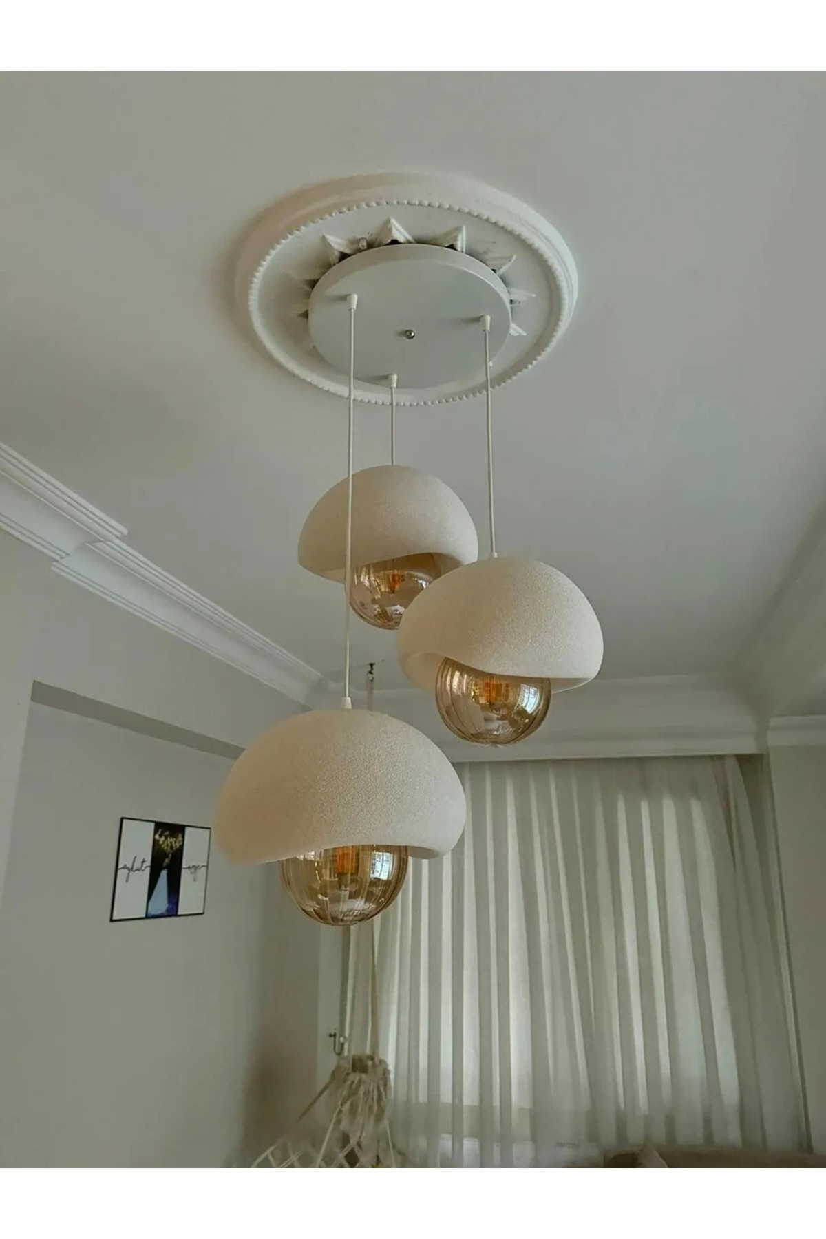 RSCOLLECTIONS 3'lü 20 cm Tekli Beton Görünüm Modern Sarkıt Pinterest ...