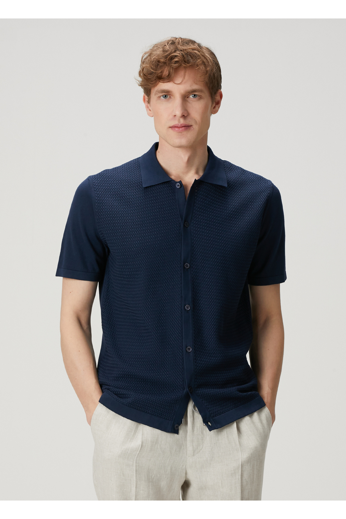 Corneliani Lacivert Polo Yaka Kısa Kollu Triko - Fiyatı, Yorumları