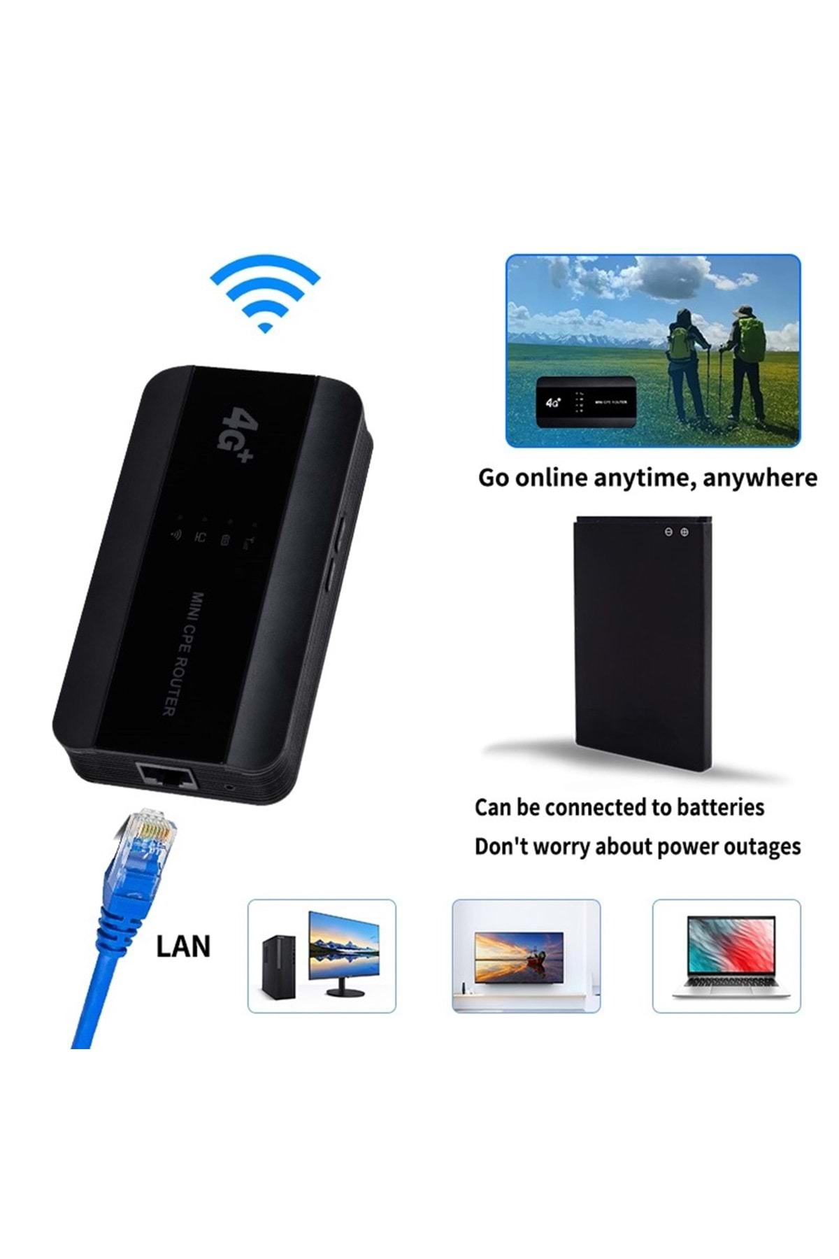 BTB Sim Kartlı 4.5 G2100 Mah 150 Mbps 1 Ethernet EU Wifi Modem/Router ...