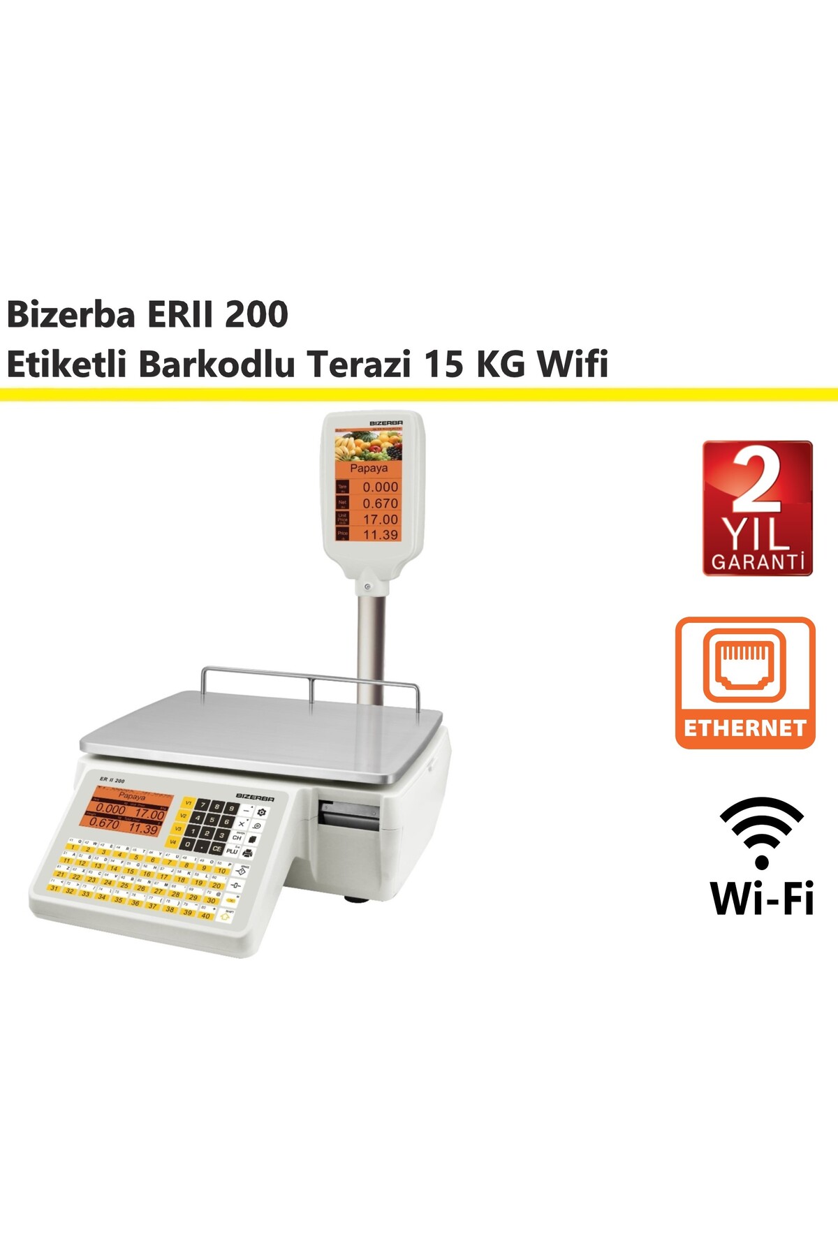 bizerba ERII 200 Etiketli Barkodlu Terazi 15 KG Wifi - Fiyatı, Yorumları