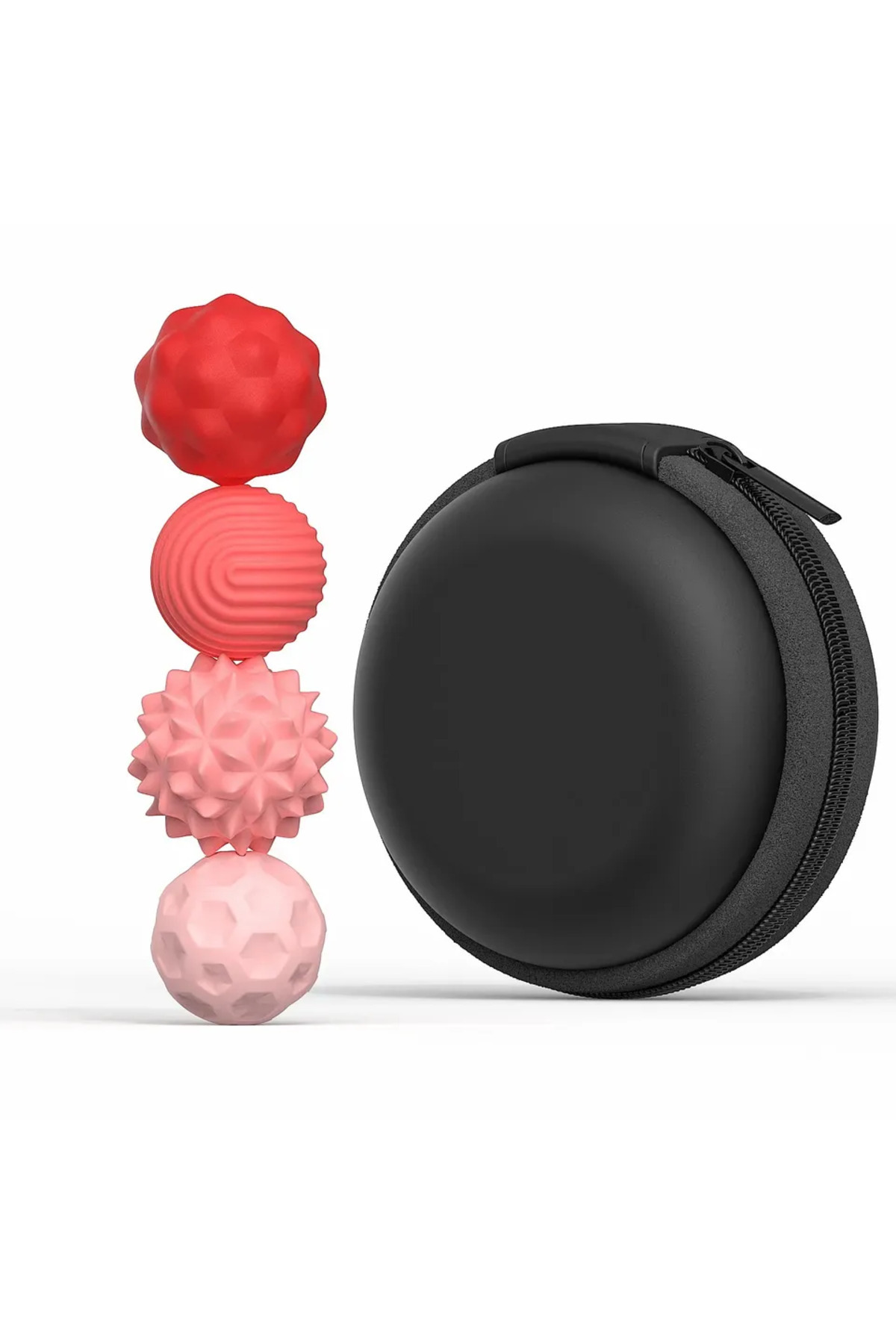 Choice 4PCS Red Silicone Magnetic Sensory Balls Fidget Toy Worry Balls ...