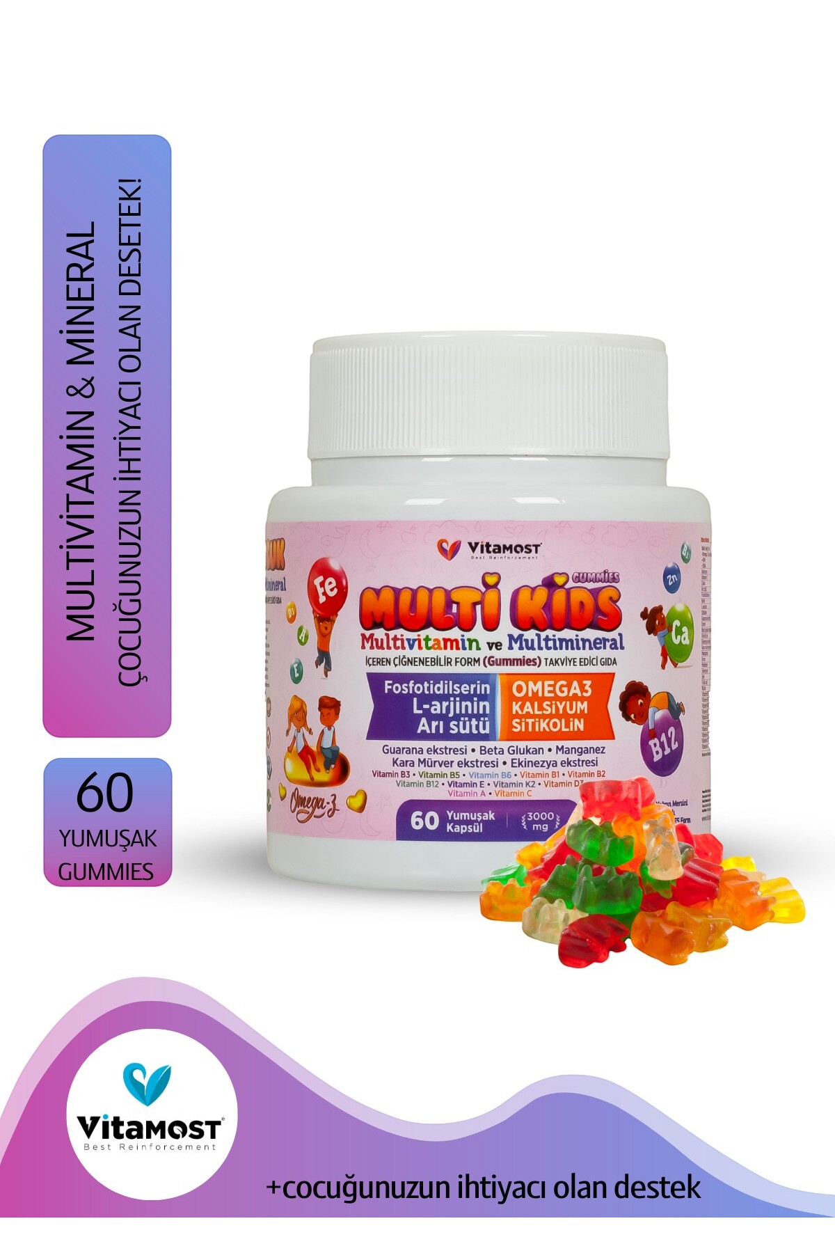 Vitamost MULTİ KIDS GUMMİES 60 YUMUŞAK KAPSÜL - Fiyatı, Yorumları