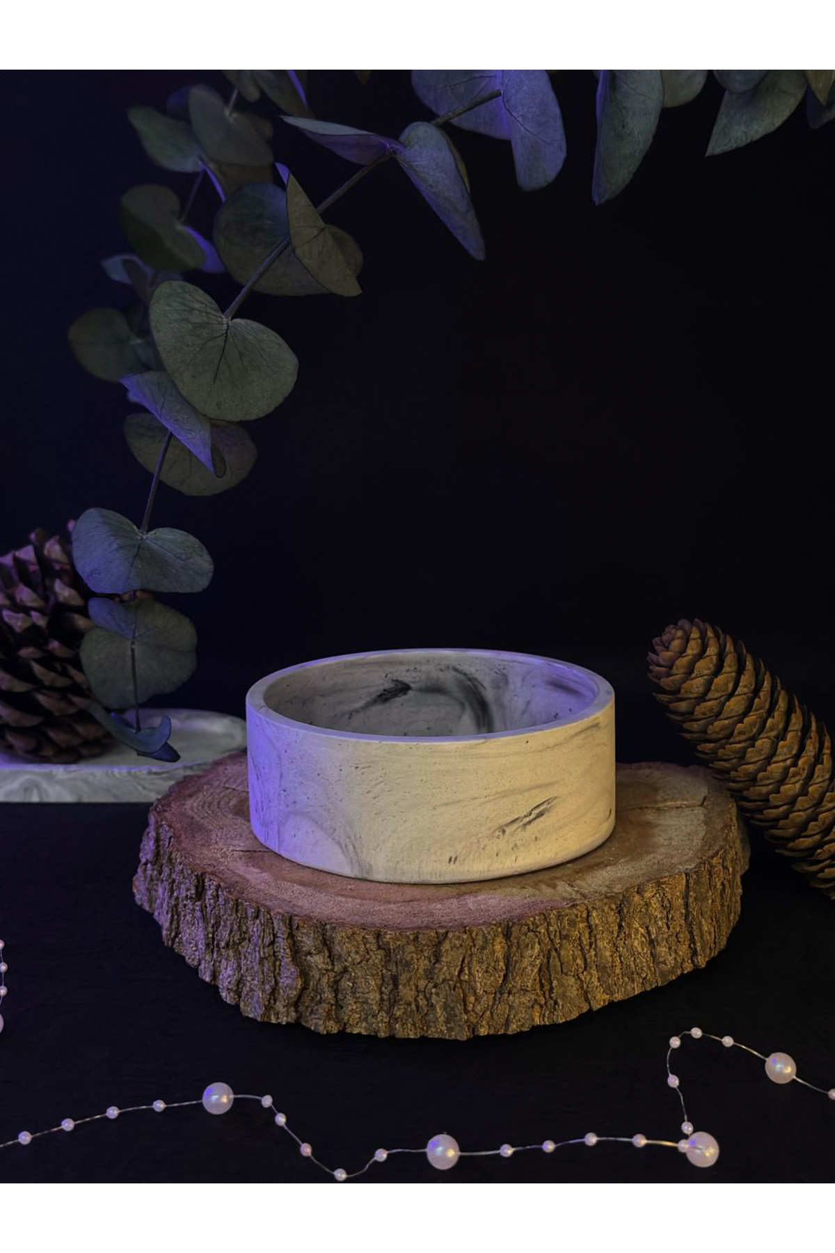 Home El Yapımı Mermer Dekoratif Kase | Taş Tozu Organizer | Anahtarlık ...