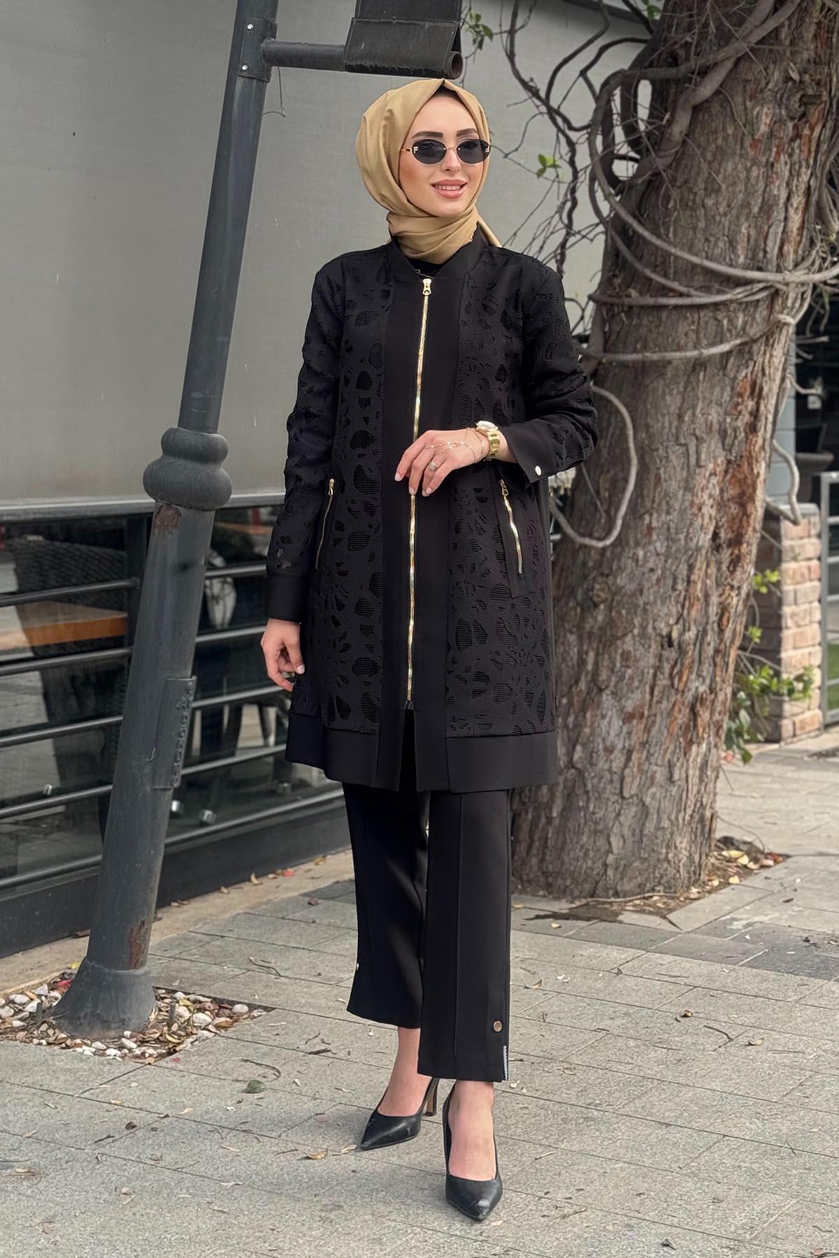 NAKİ NAKİ & MASCARA Bomber Ceket 25MY1102 Siyah - Fiyatı, Yorumları