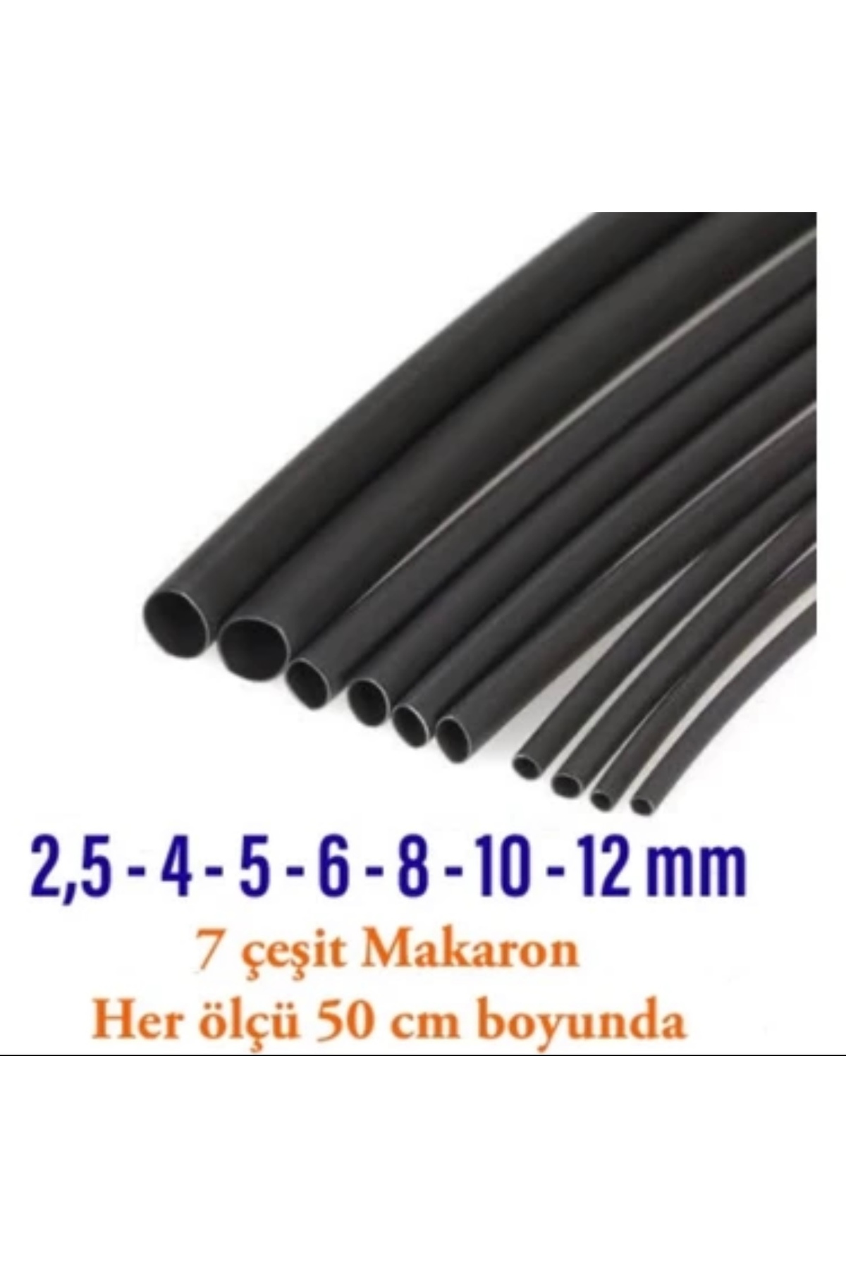 maasco Isıyla Daralan Makaron Kablo Seti (7 Çeşit Herbiri 50 cm ) Kablo ...