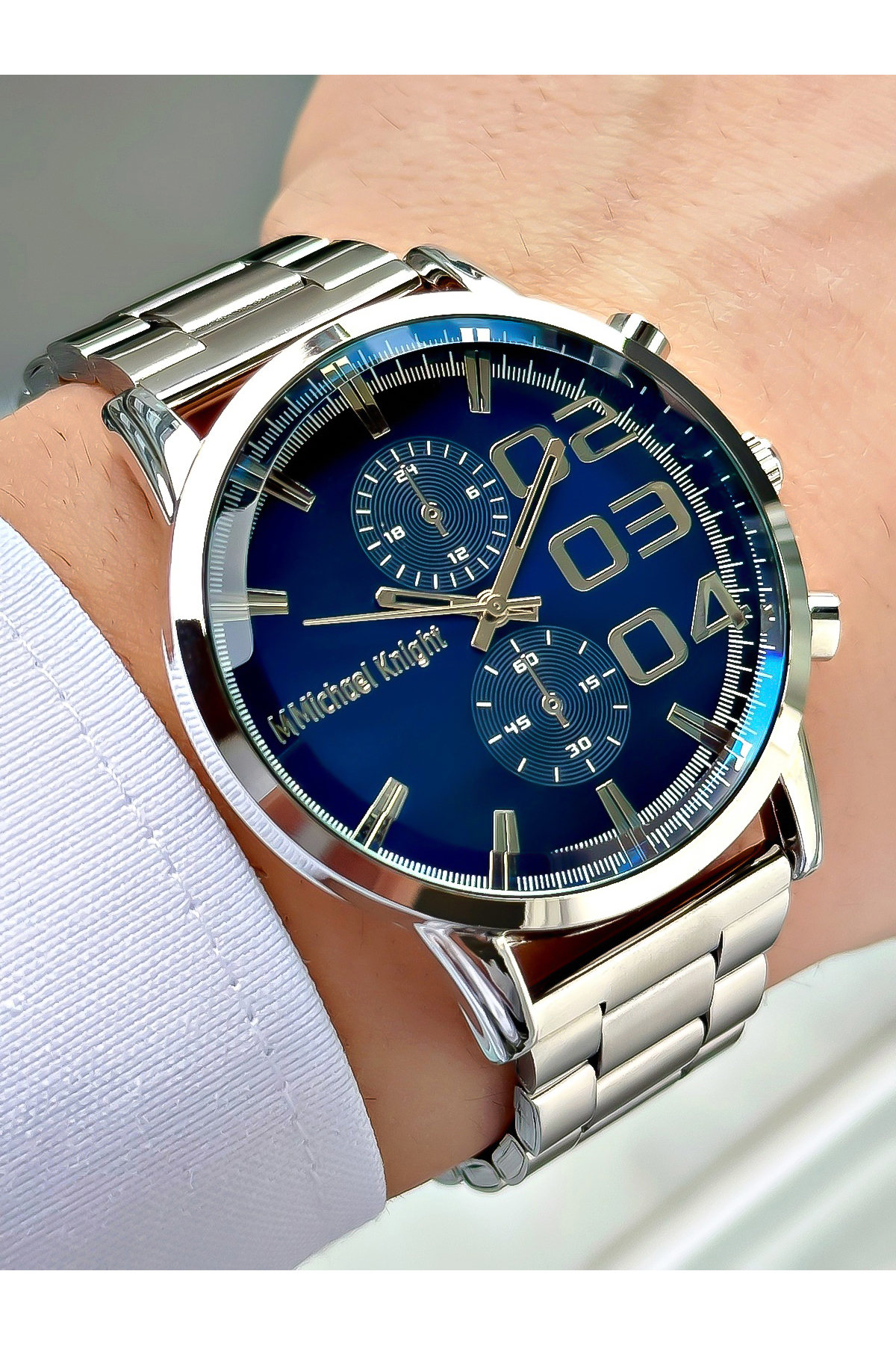 Michael Knight Steel Band Wrist Watch in Custom Box- Trendyol