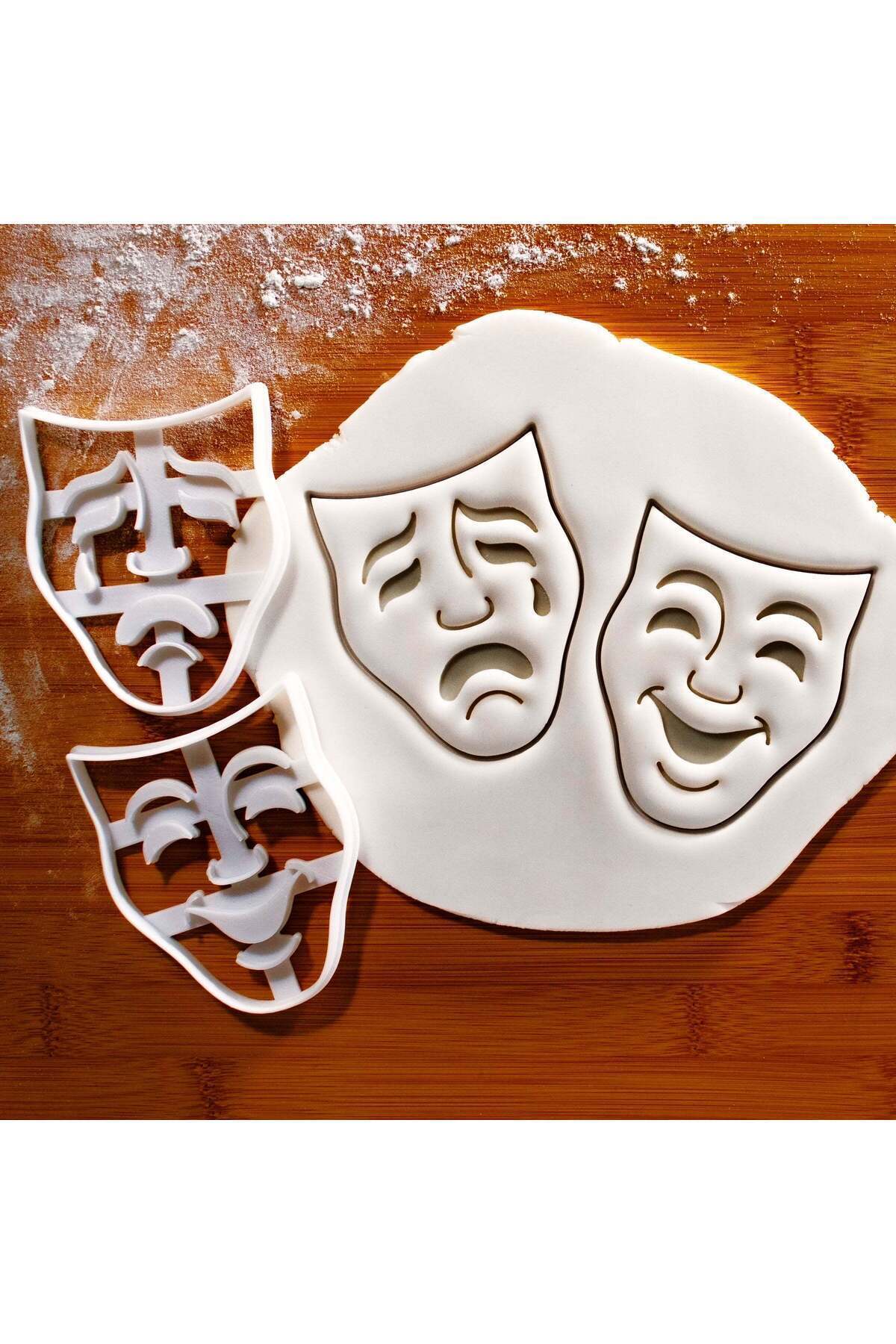 Hobist Ağlayan ve Gülen Yüz Tiyatro Maskesi Kurabiye Kalıbı ve Şeker ...