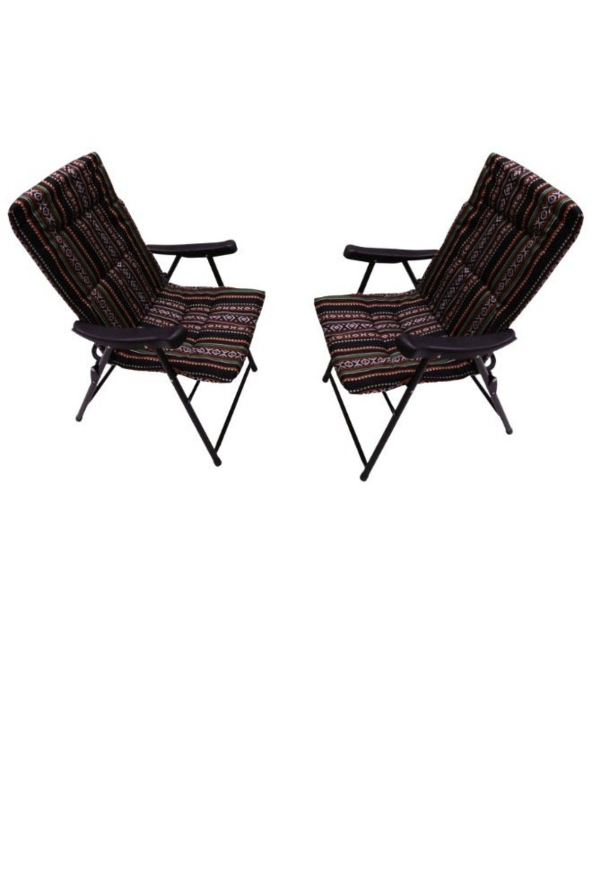 smart home Sadu folding chair set with armrest consists of two chairs ...