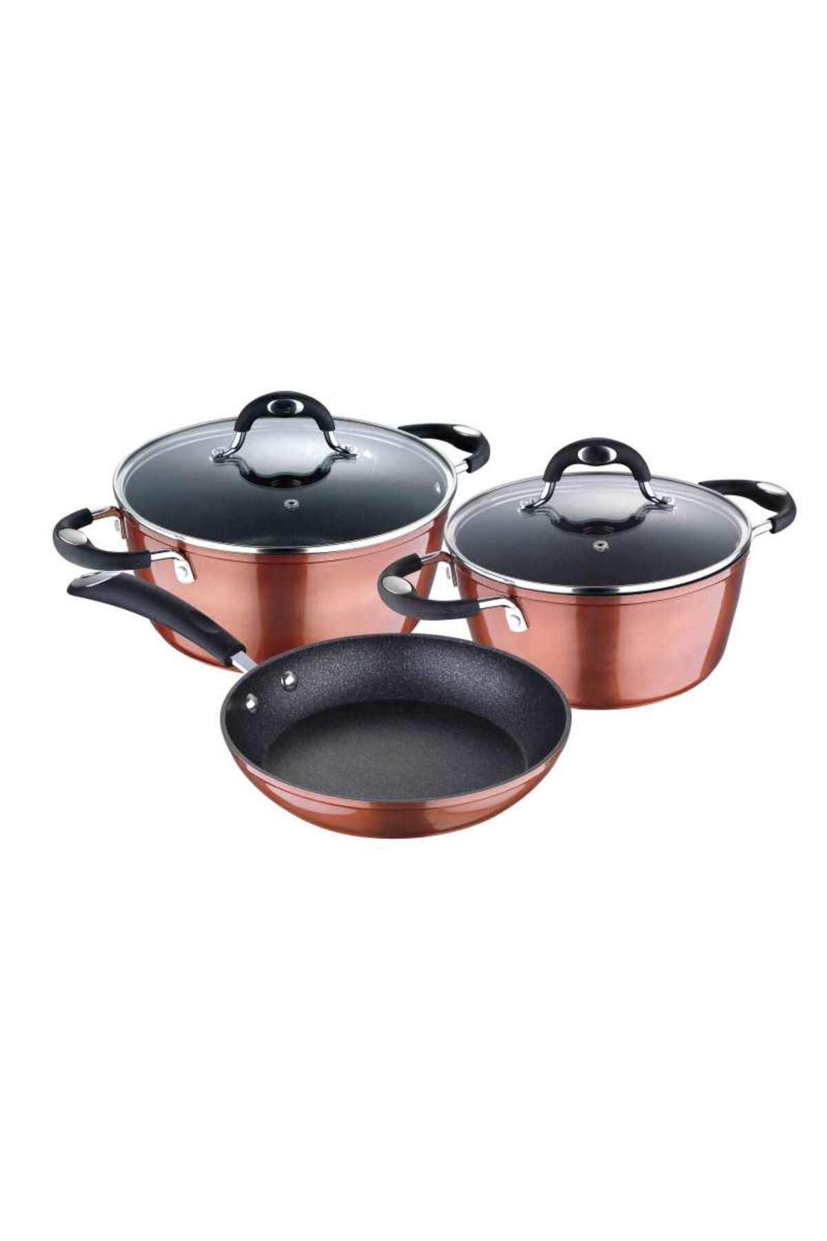 Bergner Pandora non-stick cookware set of 5 pieces- Trendyol