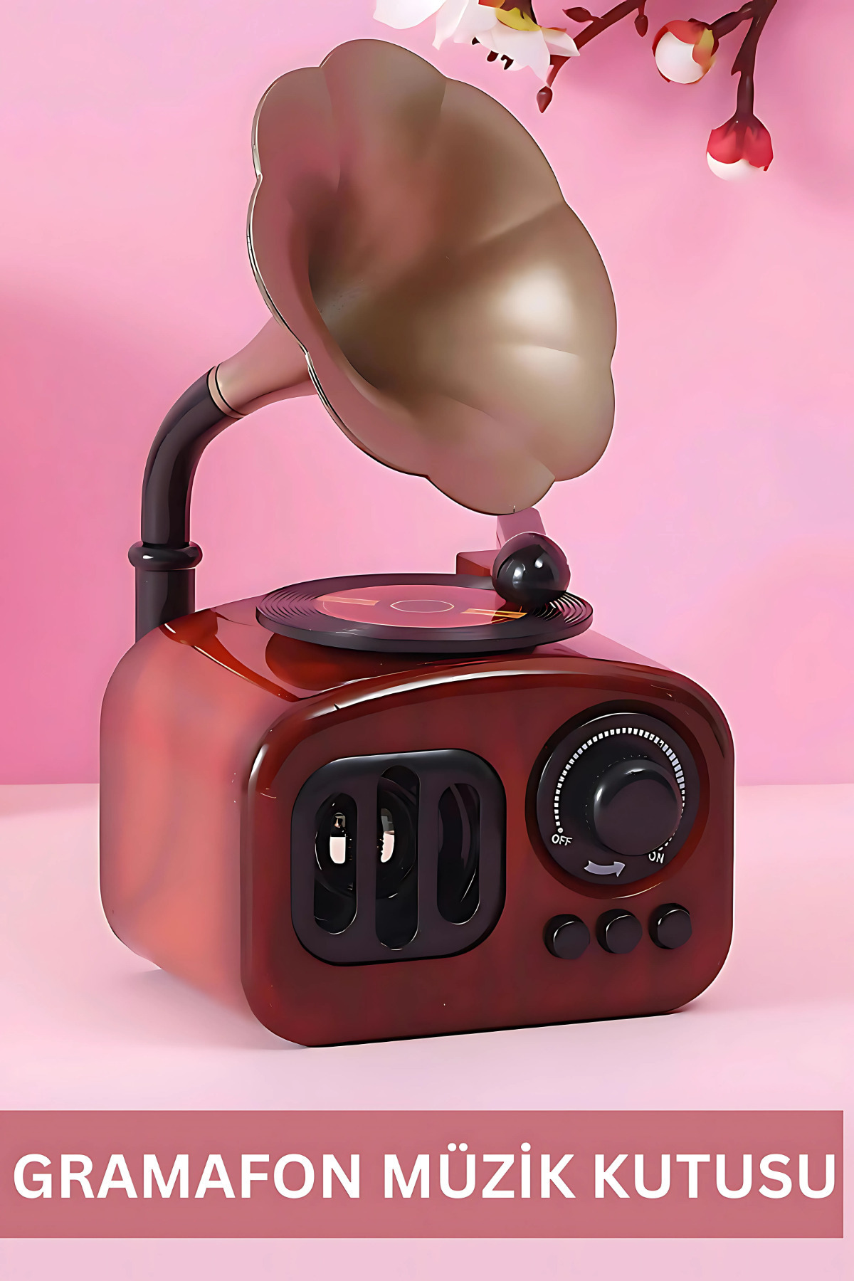 Arfseb Nostaljik Ahşap Görünümlü Gramofon Müzik Kutusu - Retro Ve Dekoratif - Fiyatı, Yorumları