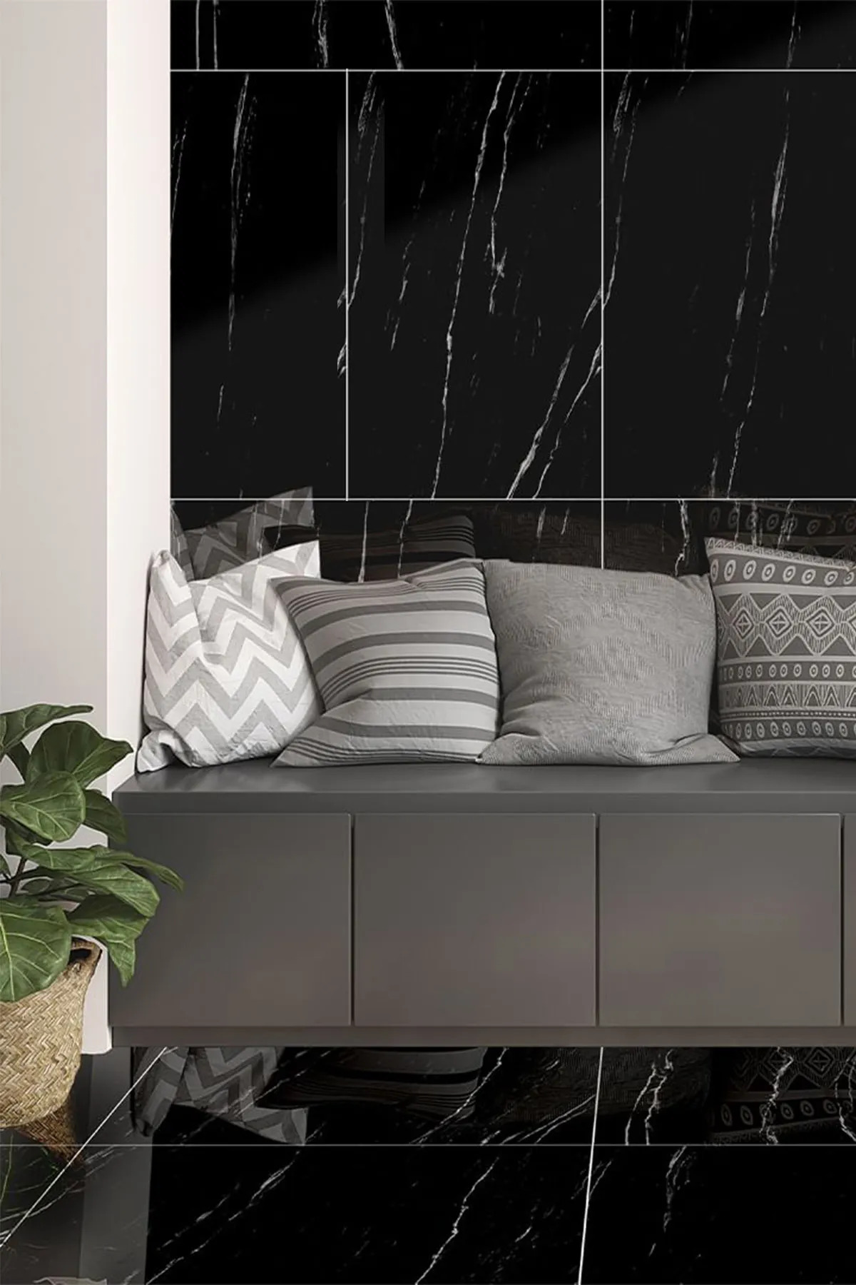 RİBA HOME 30x60 Cm Mermer Desenli Kendinden Yapışkanlı Mutfak Banyo Wc ...