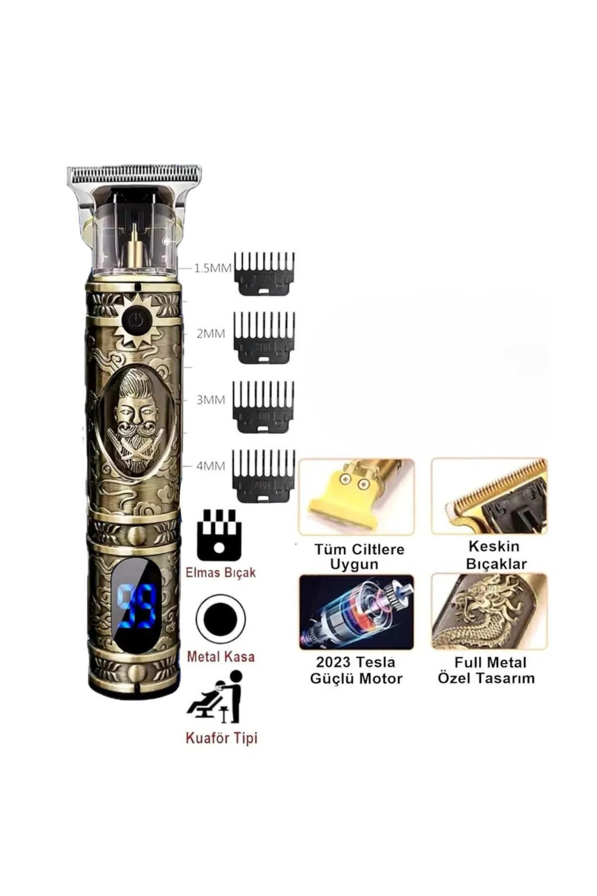 FREED TOOLS 8603-Tıraş Makinesi Usb Şarjlı Saç Sakal Vücut Kıl Tüy Alma ...