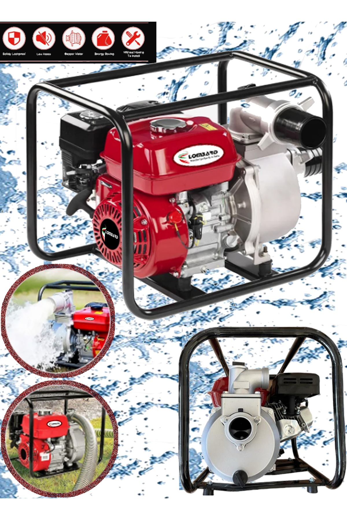 Cros LOMBARD İtalia LB20 XT 9000 HPX Turbo Benzinli Su Motoru Motopomp ...