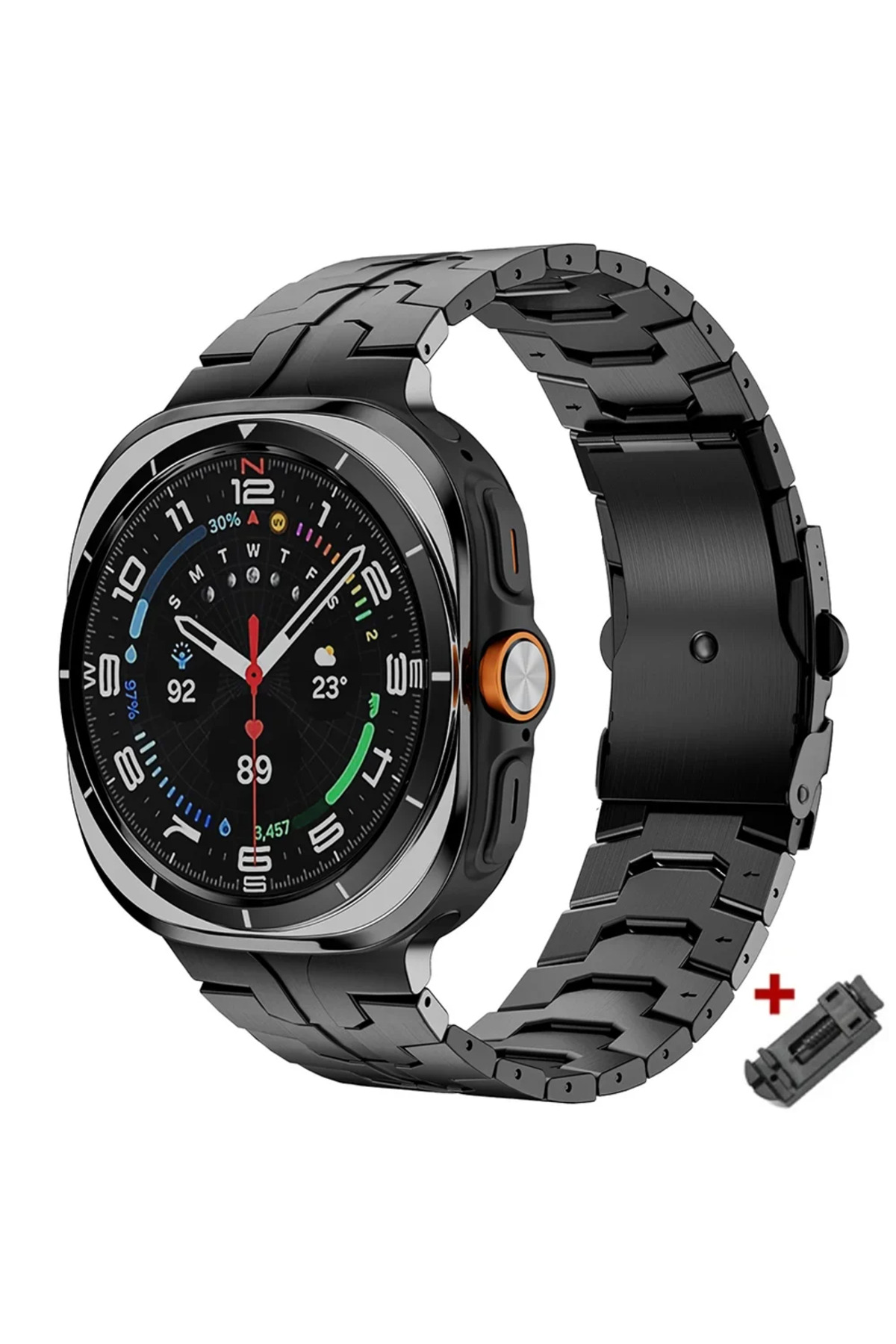 Choice Galaxy Ultra 47mm Black Stainless Steel Strap For Galaxy Watch ...