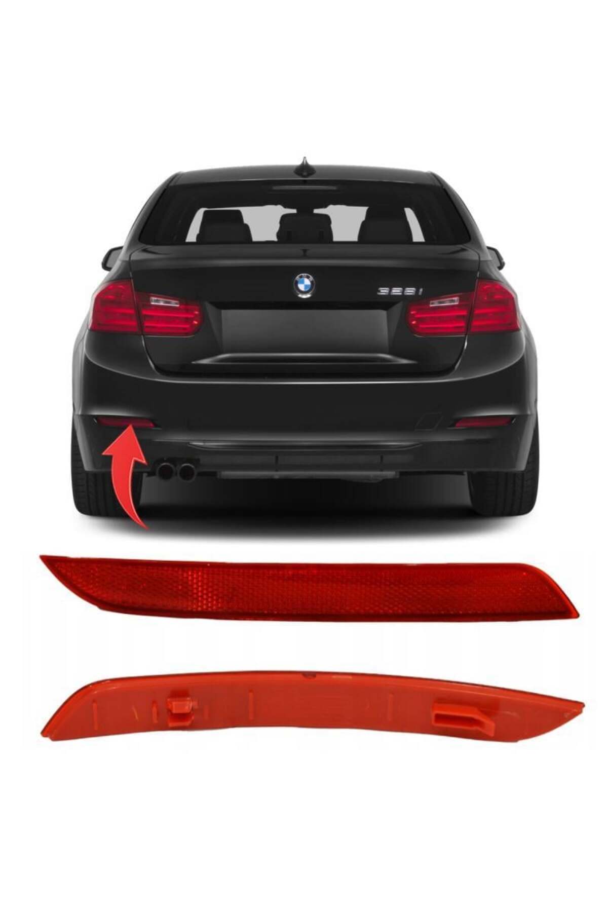 gkl BMW F30 F32 F36 2012-2016 TAMPON REFLEKTÖRÜ ARKA SOL 63147382233 ...