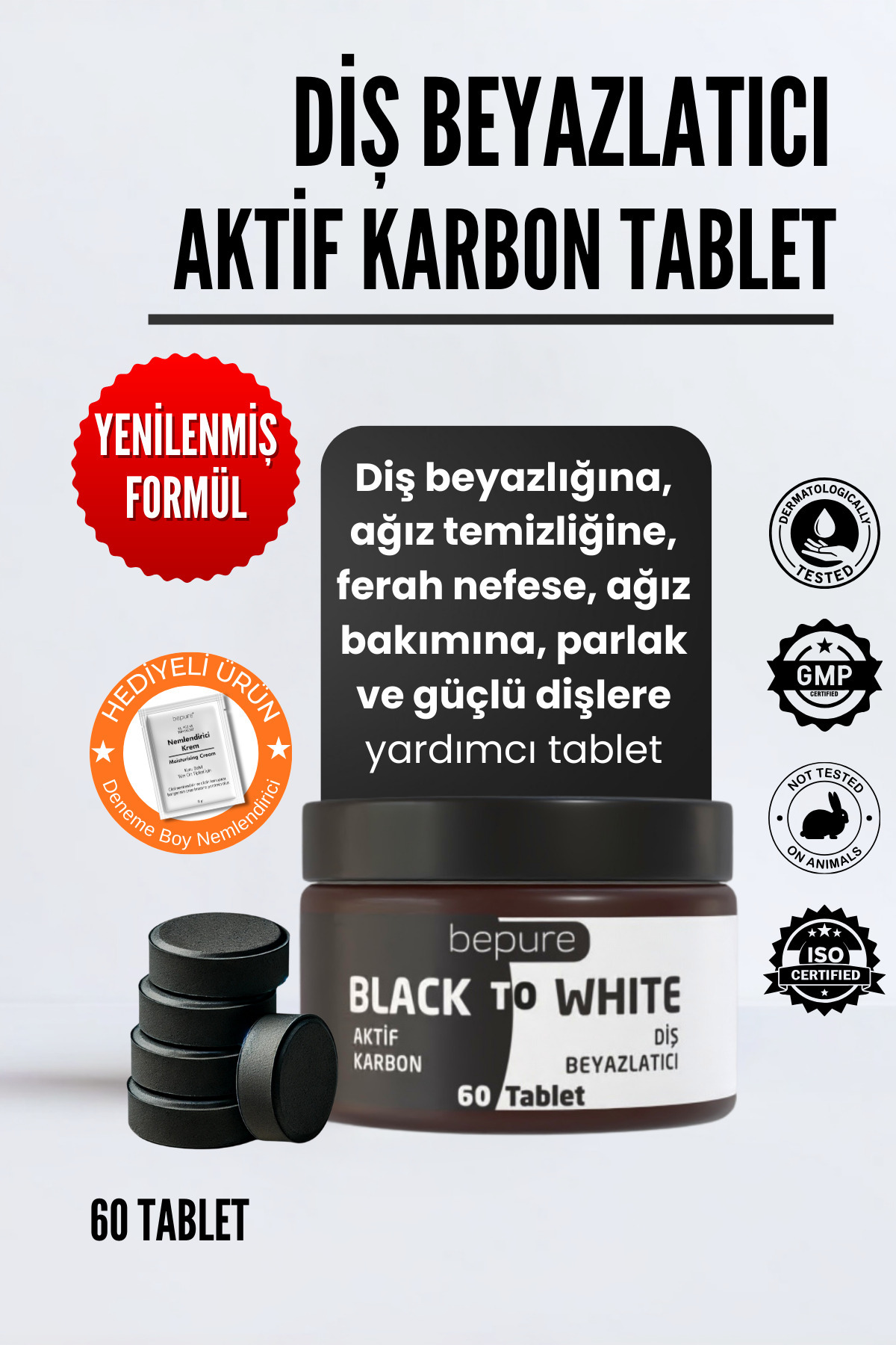 Bepure Diş Beyazlatma Tableti , Diş Temizleme Ve Diş Beyazlatma, Aktif ...