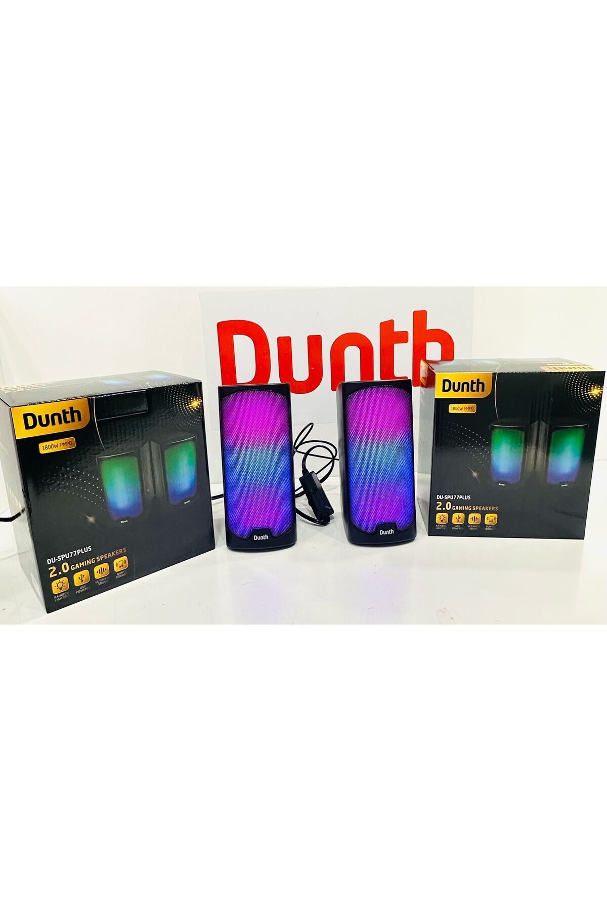 Dunth SPU077 Gaming Speaker Computer , 2.0 USB Power ,LED RGB ...