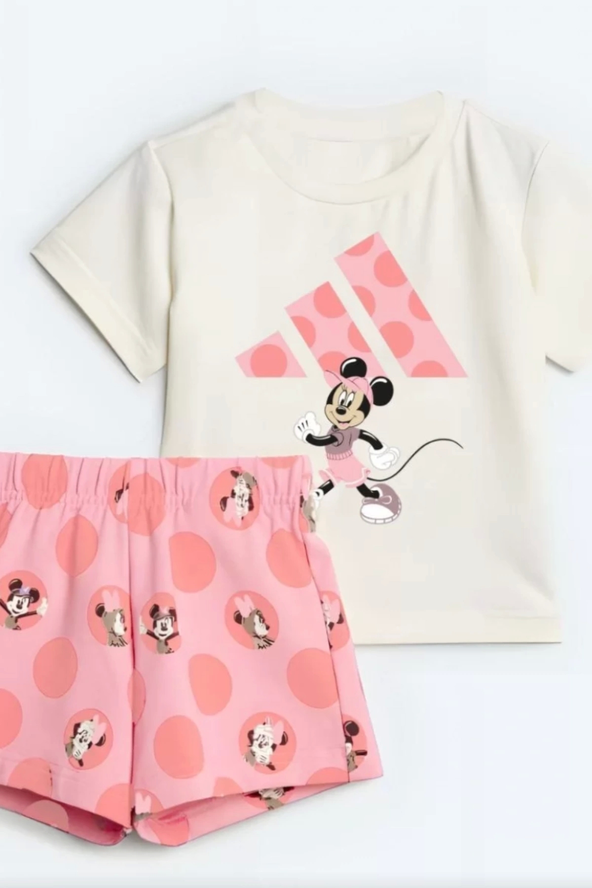 Kidmark Çocuk Modası Kız Çocuk Minnie Puantiyeli Pembe Yazlık Takım ...