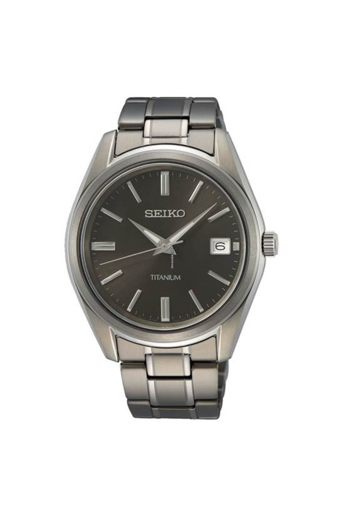 Seiko Sur375p1 Quartz Çelik Gri Titanyum Kasa Siyah Kadran 10 Atm 40 Mm ...