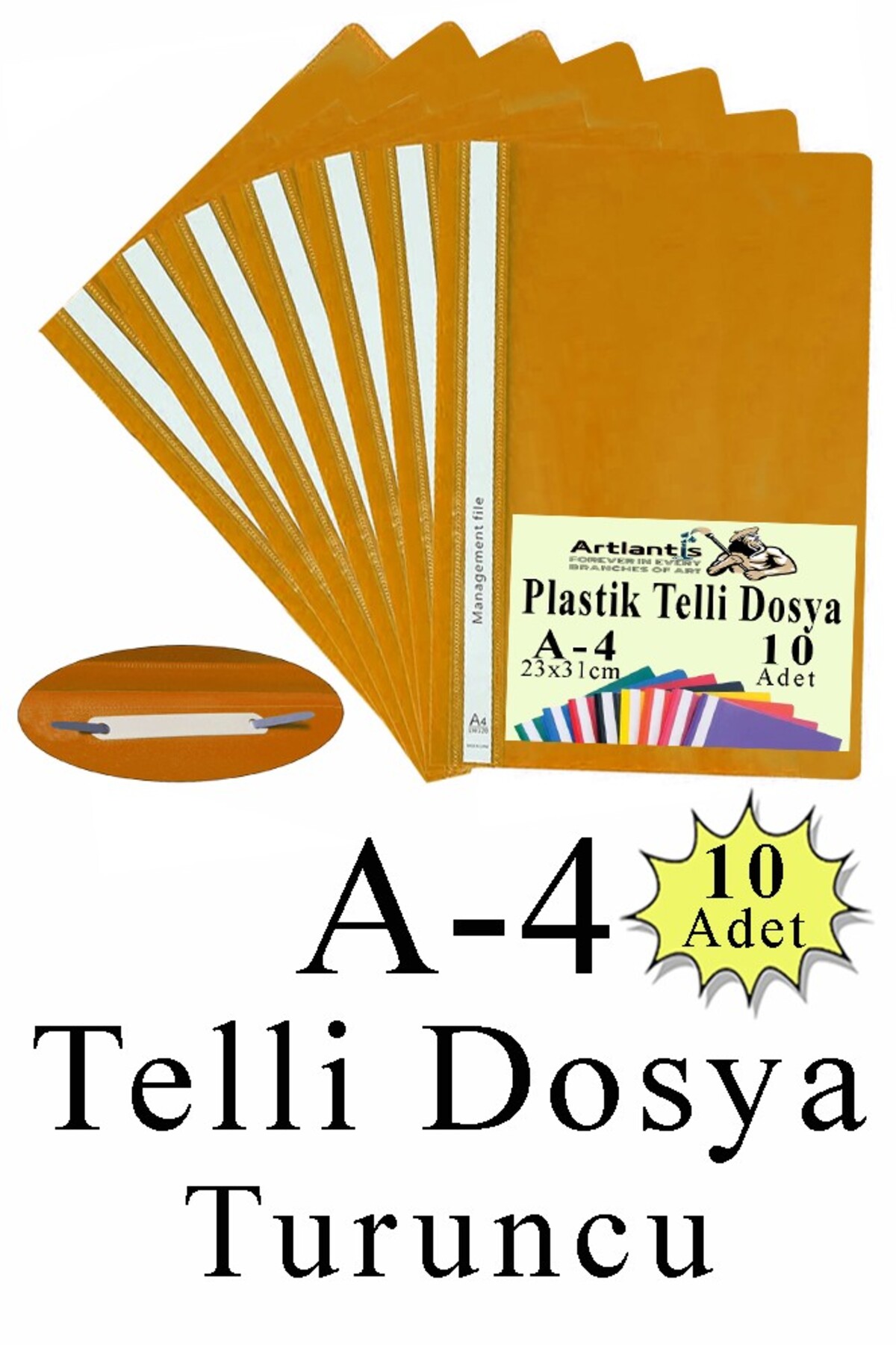 Artlantis Telli Dosya Plastik A4 10 lu 1 Paket Poşet Dosyalara Uyumlu ...
