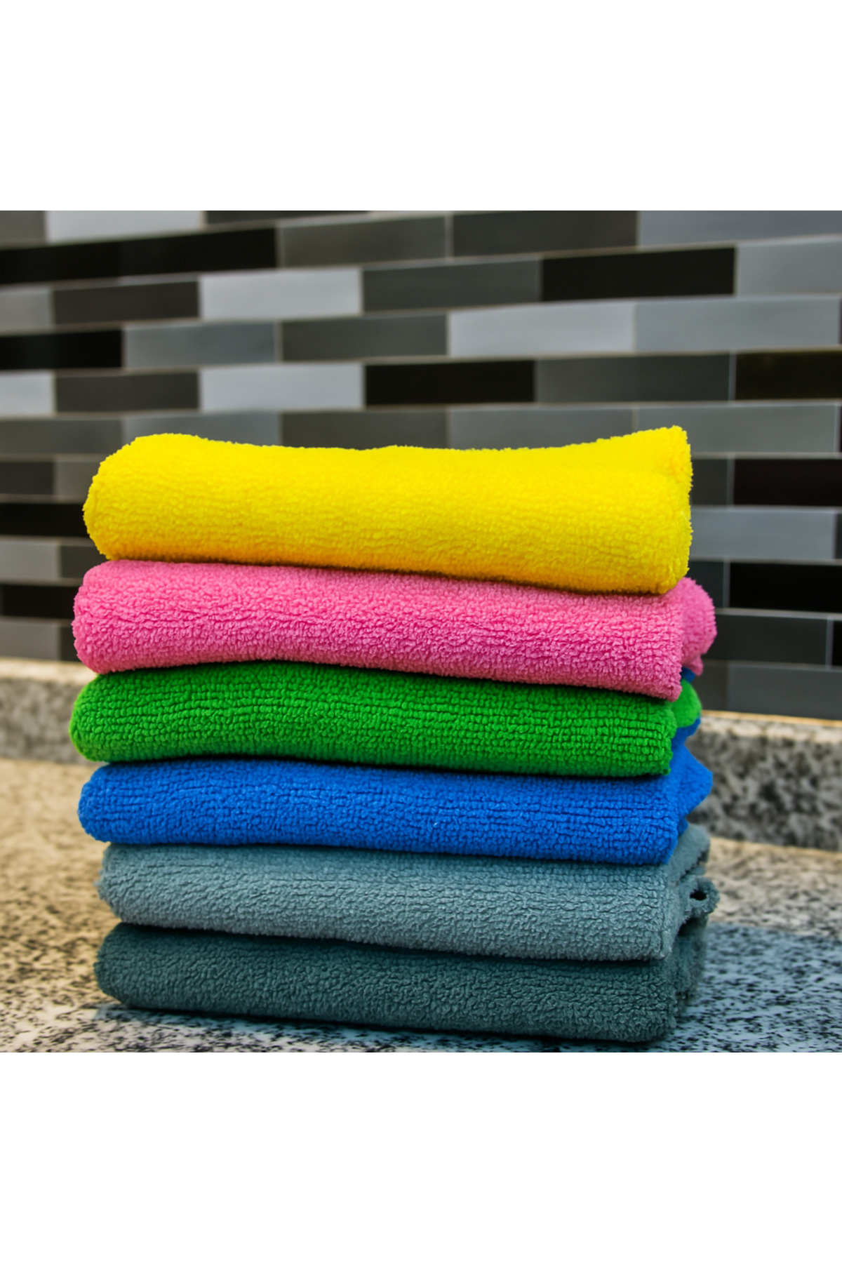 EVOLA HOME %100 Pamuk 6'lı Mutfak Temizlik Bezi – Renkli Bez Seti ...