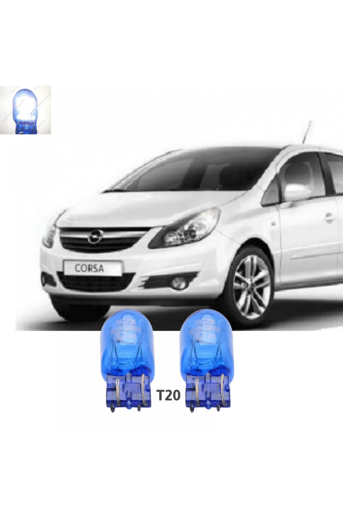 Fardoktoru OPEL CORSA D BEYAZ GÜNDÜZ FARI AMPULÜ T20 WY21/5W PH5523DV ...