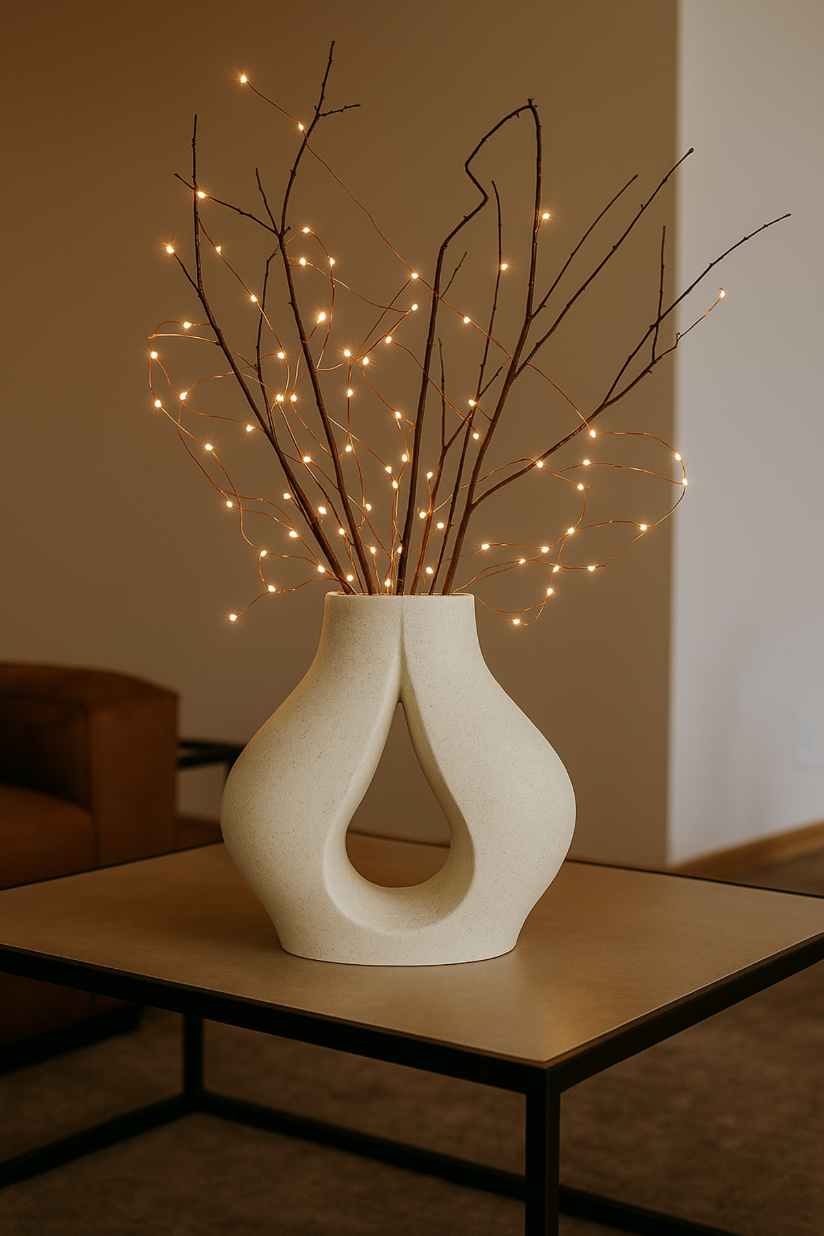 Home Minimalist Organik Form Vazo – Modern Ve Estetik Tasarım 20cm ...