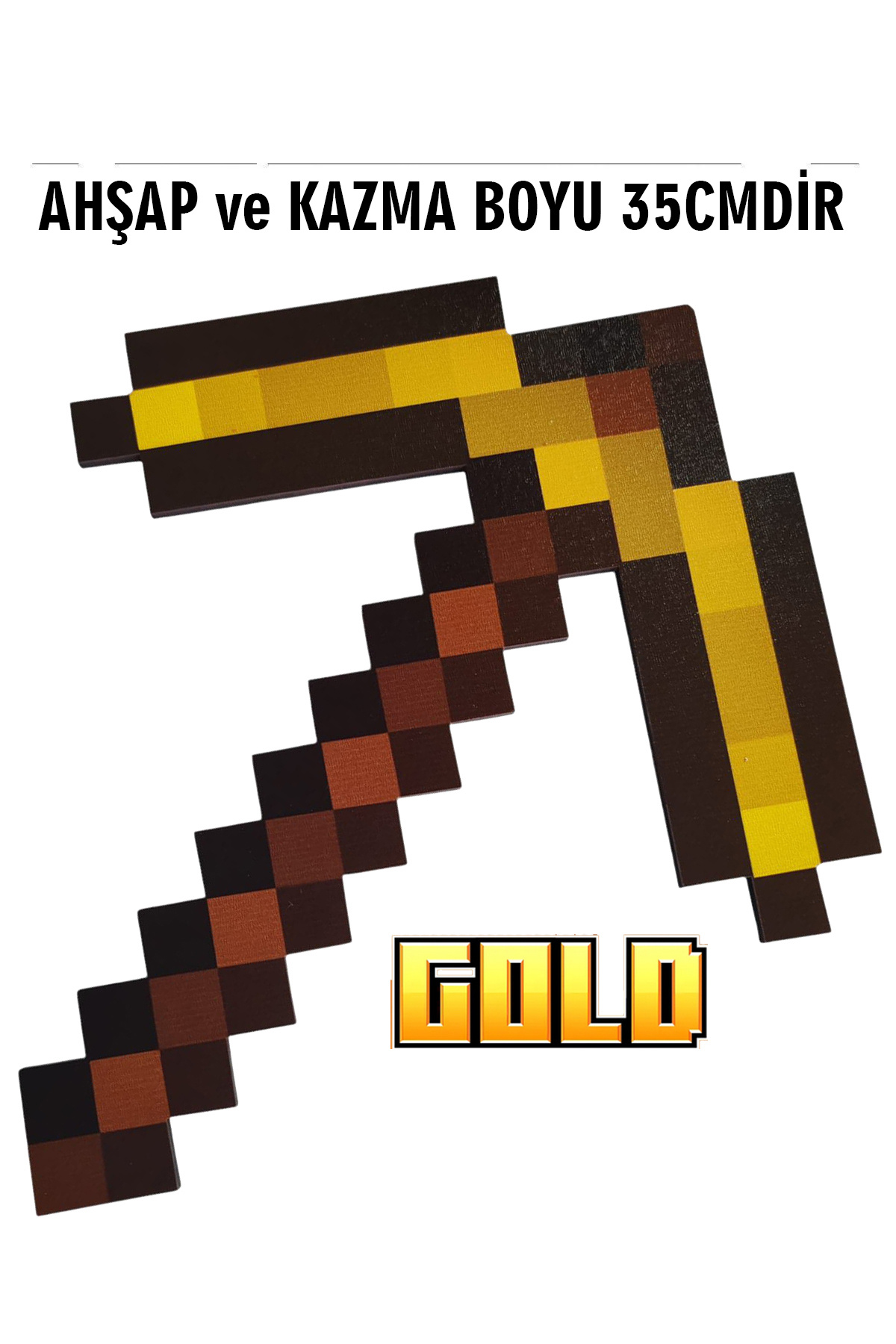 Home Game Ahşap 5mm Minecraft Oyunundan Esinlenerek Tasarlanan Kazma 35cm Boyunda 29cm Eninde ...