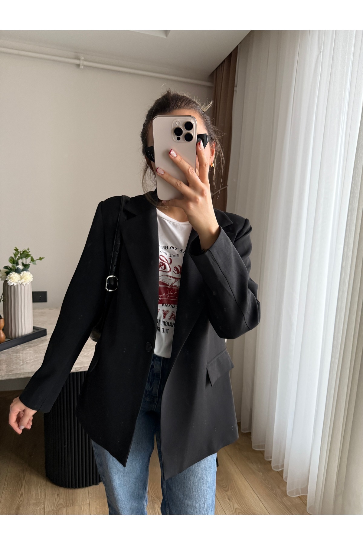 ESMA GÜL BUTİK Çift Cepli Siyah Kadın Blazer Ceket - Fiyatı, Yorumları